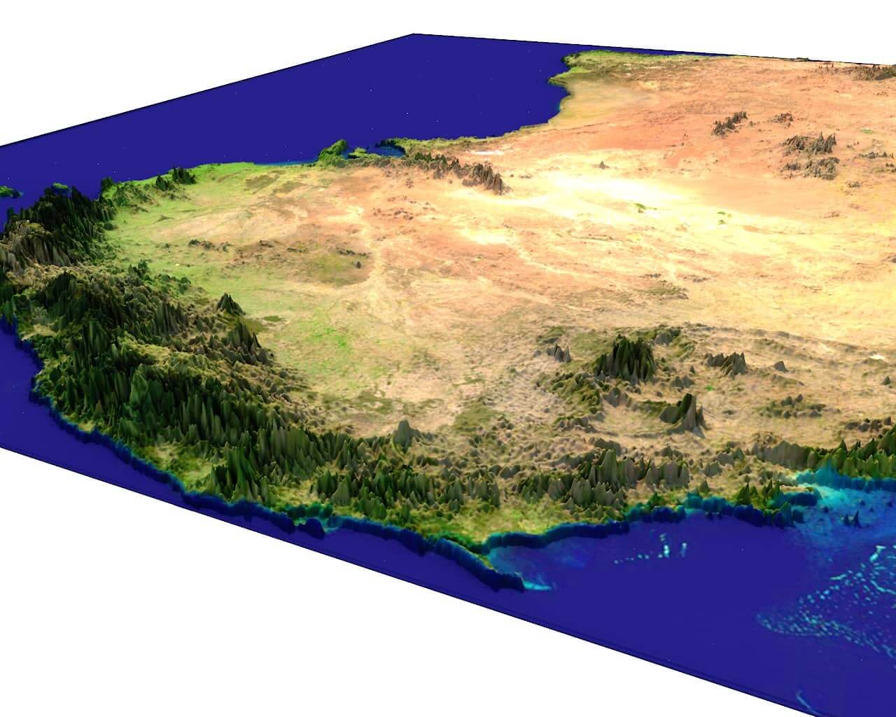 Australia Map - 3D Model by 3dstudio
