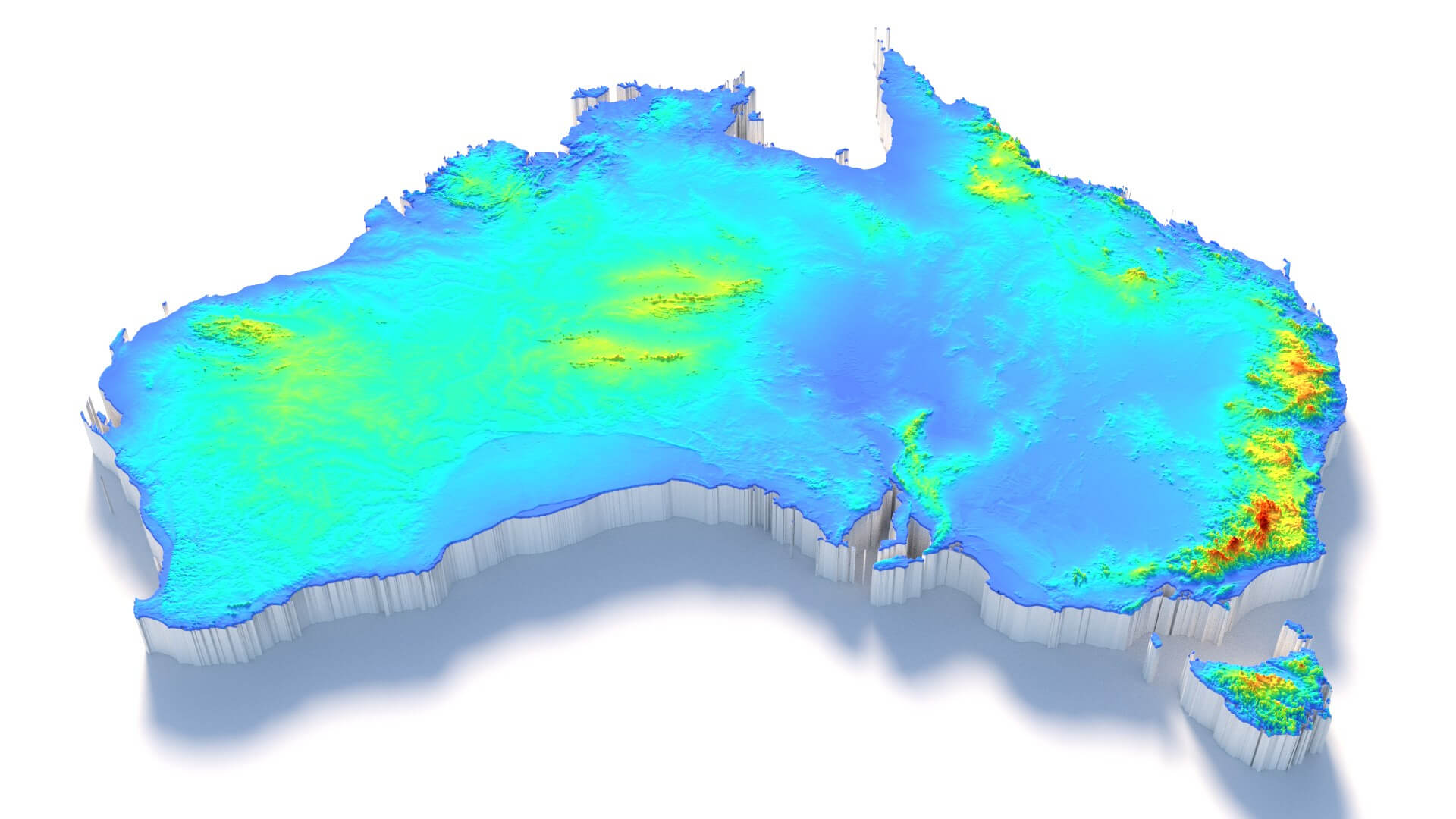 Australia Terrain Map - 3D Model by 3dstudio