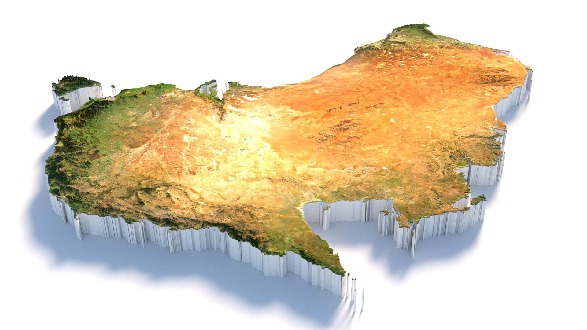 Australia Terrain Map - 3D Model by 3dstudio
