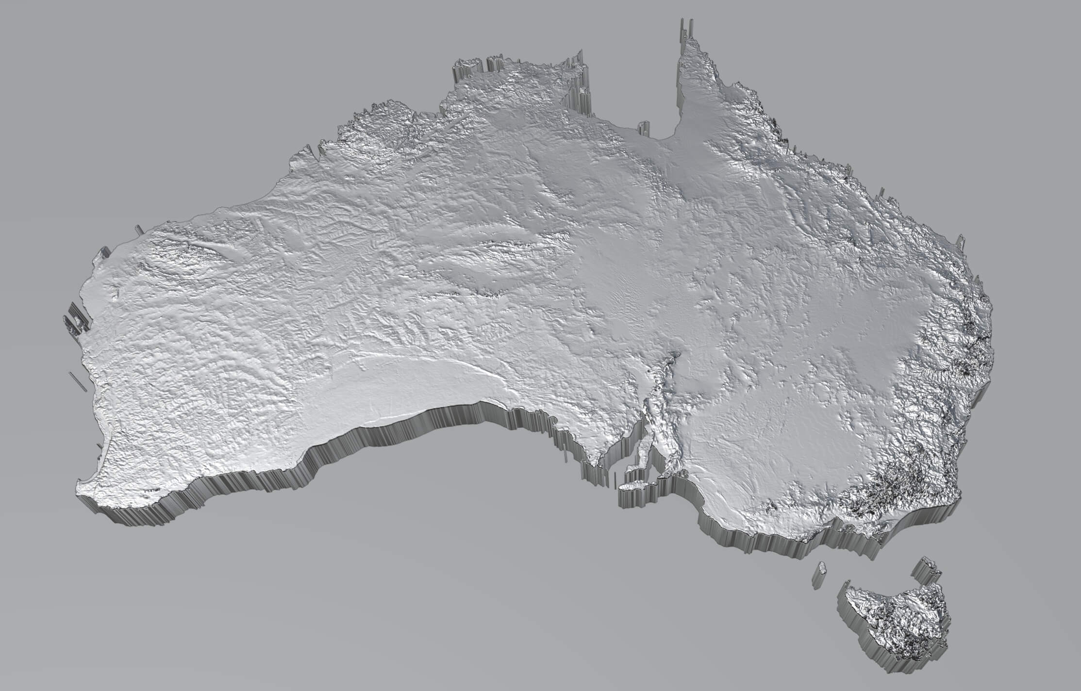 Australia Terrain Map - 3D Model by 3dstudio