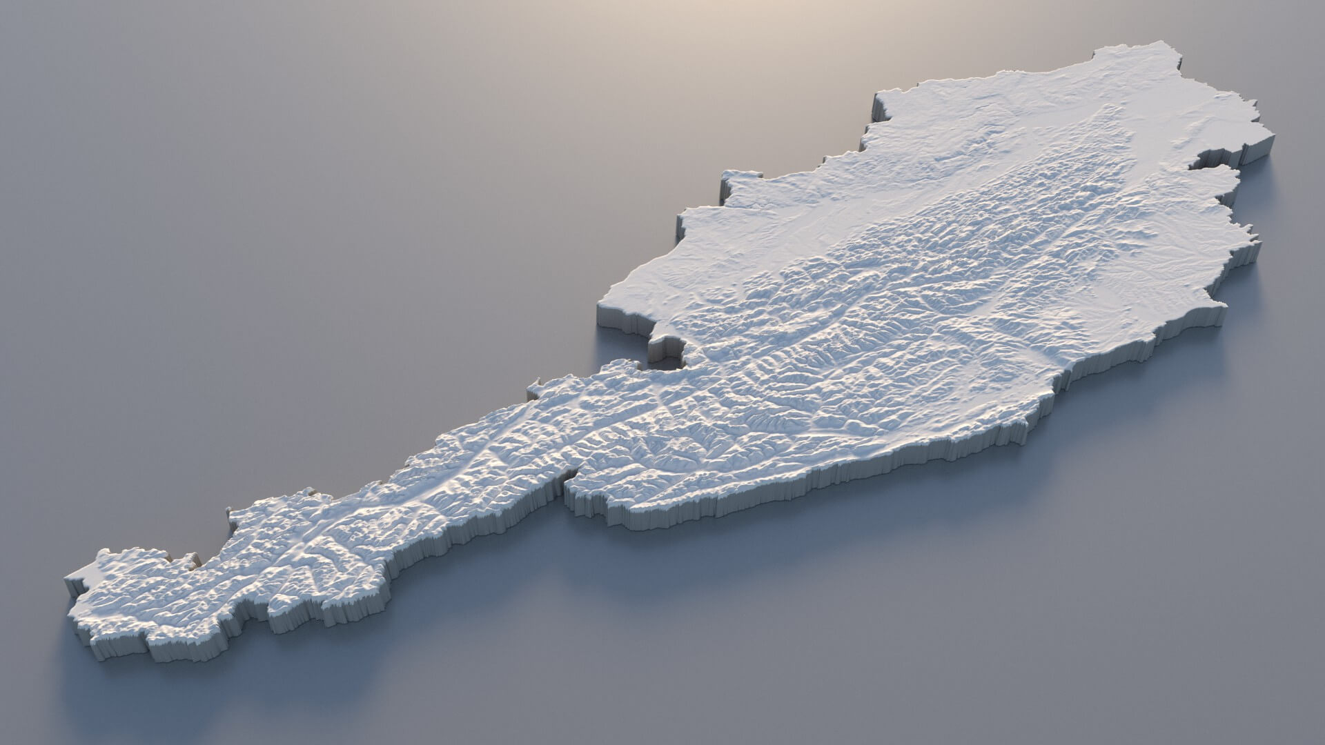 Austria Terrain Map - 3D Model by 3dstudio