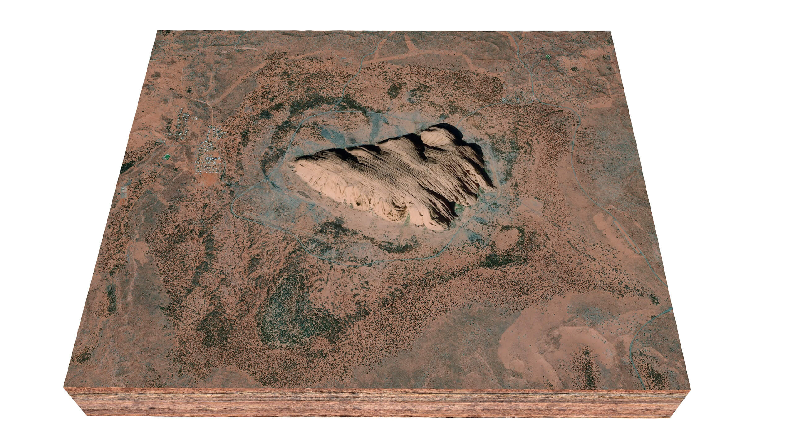 Ayers Rock Uluru Mountains Australia Terrain 3D Model by 3dstudio