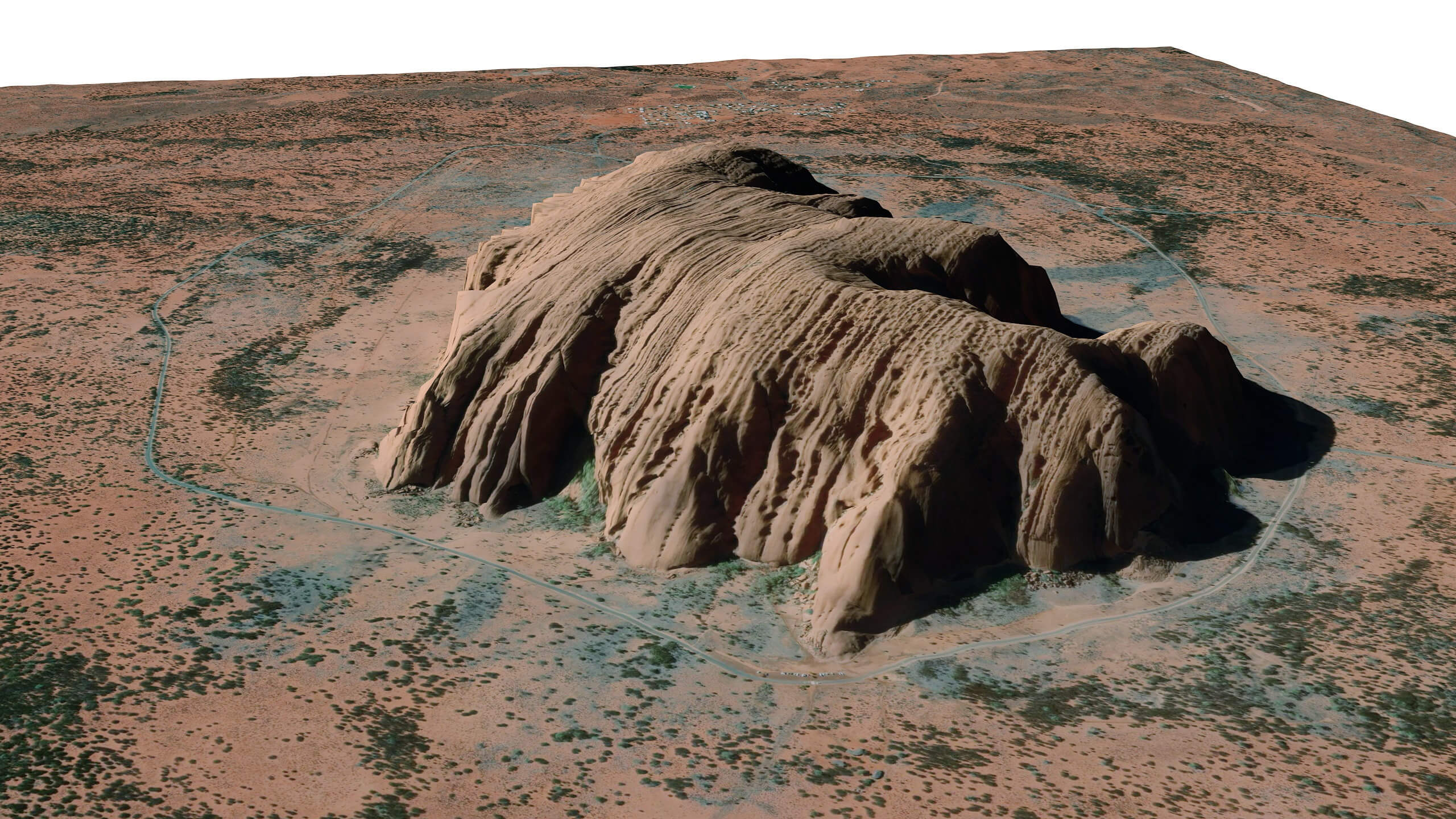 Ayers Rock Uluru Mountains Australia Terrain 3D Model by 3dstudio