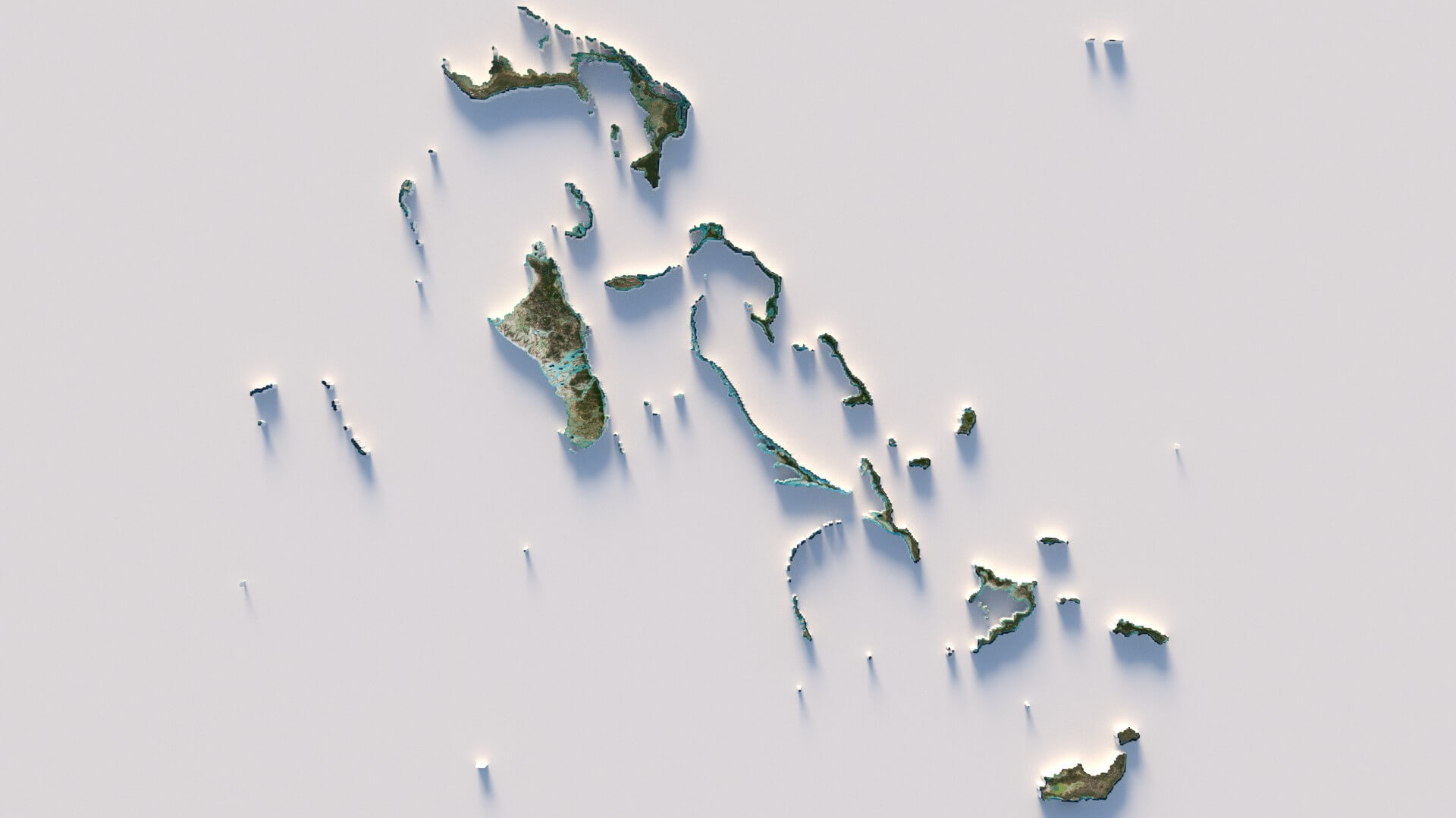 Bahamas Terrain Map - 3D Model by 3dstudio