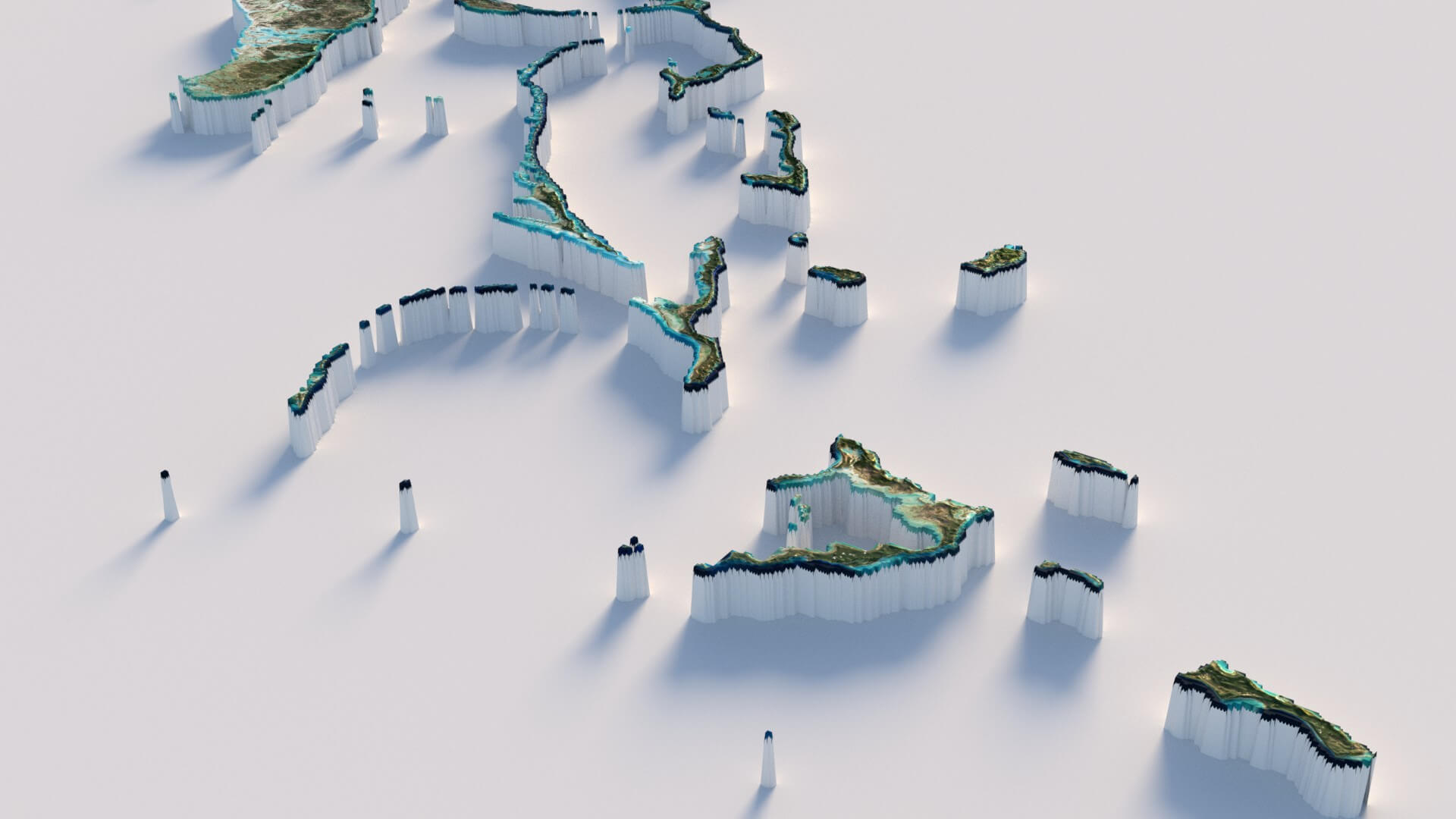 Bahamas Terrain Map - 3D Model by 3dstudio