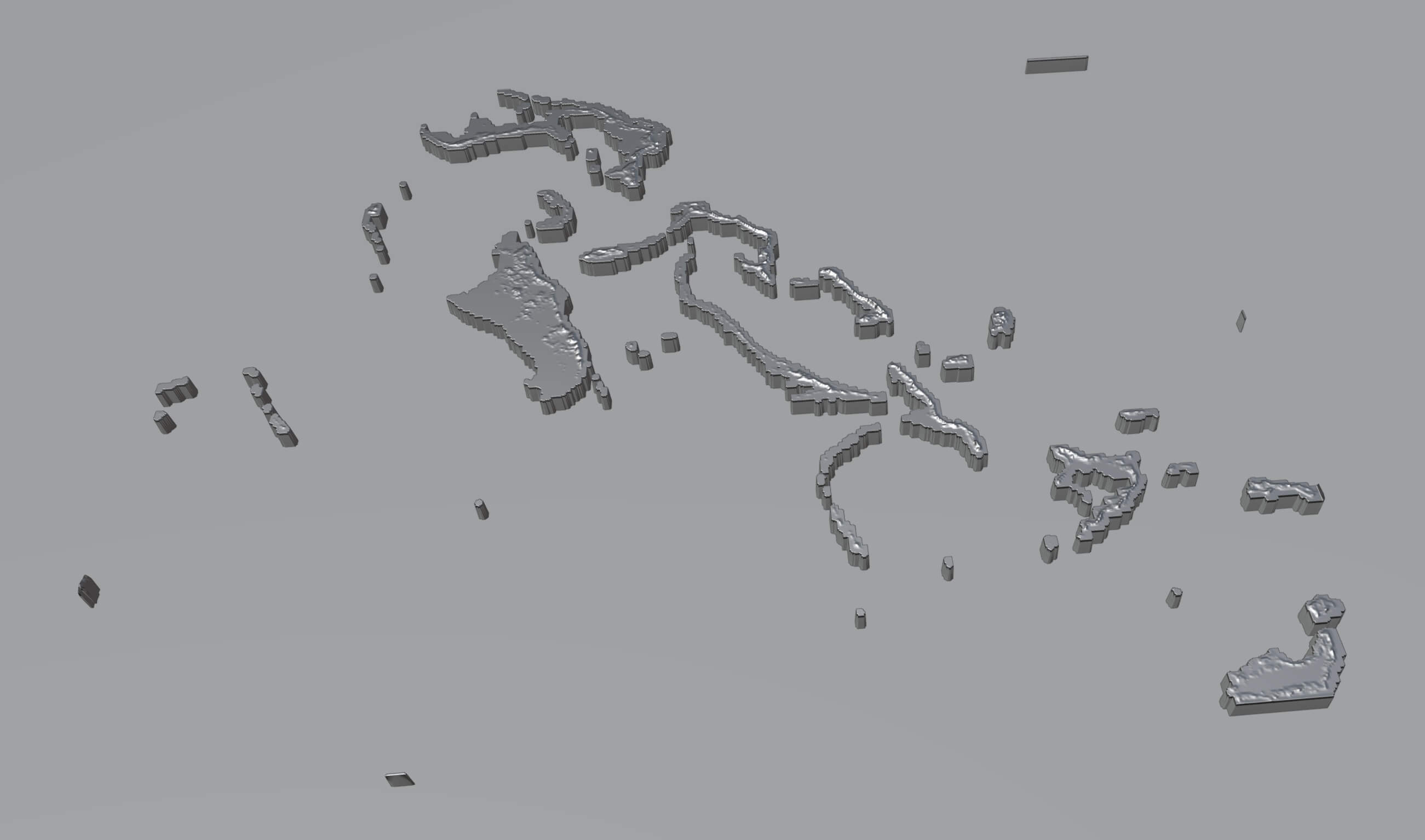 Bahamas Terrain Map - 3D Model by 3dstudio