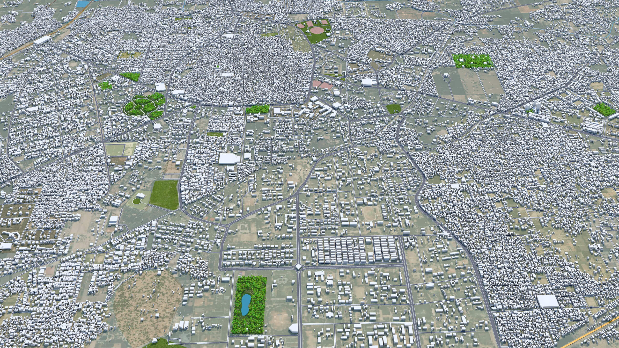 Bahawalpur City Pakistan 3D Model 25km by 3dstudio