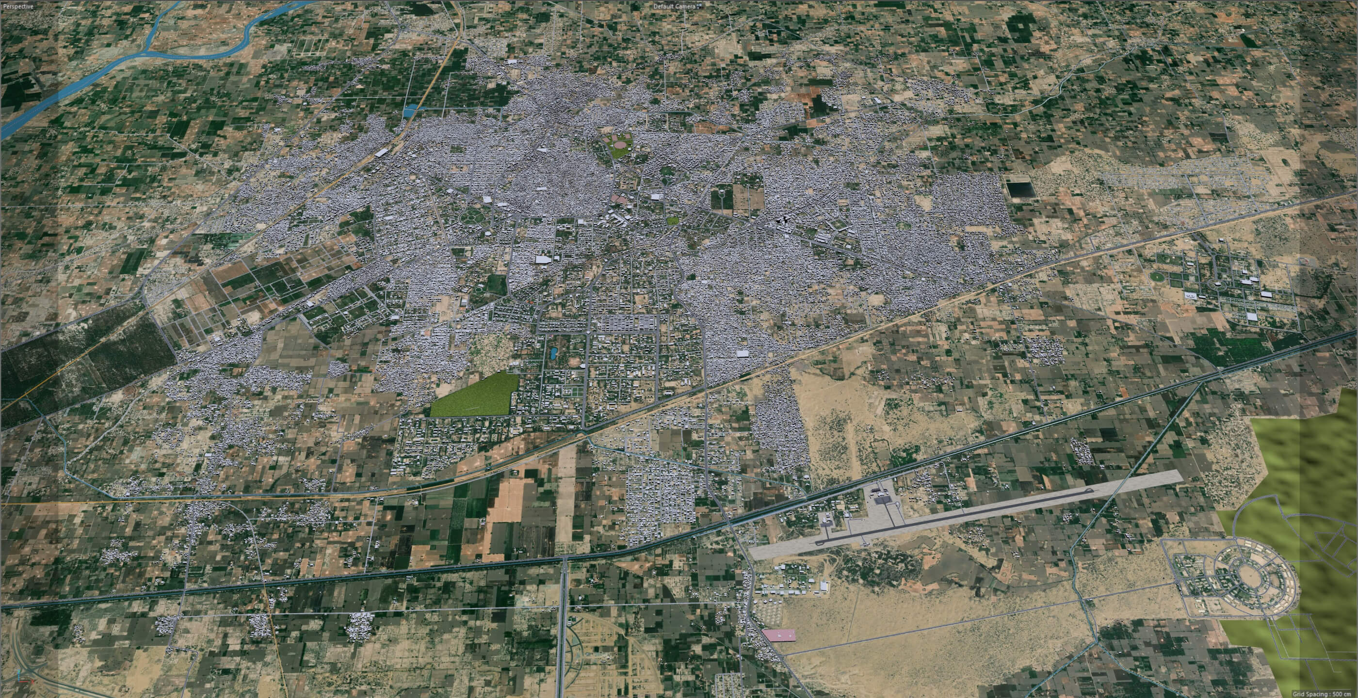 Bahawalpur City Pakistan 3D Model 25km by 3dstudio