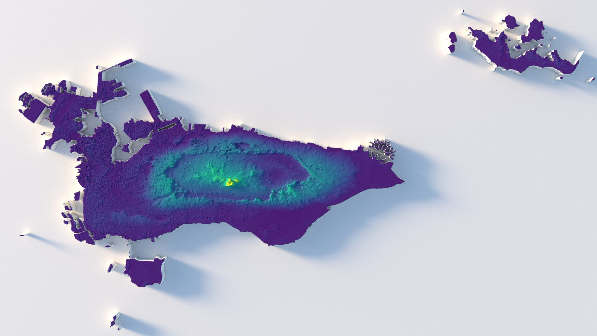 Bahrain Terrain Map - 3D Model by 3dstudio