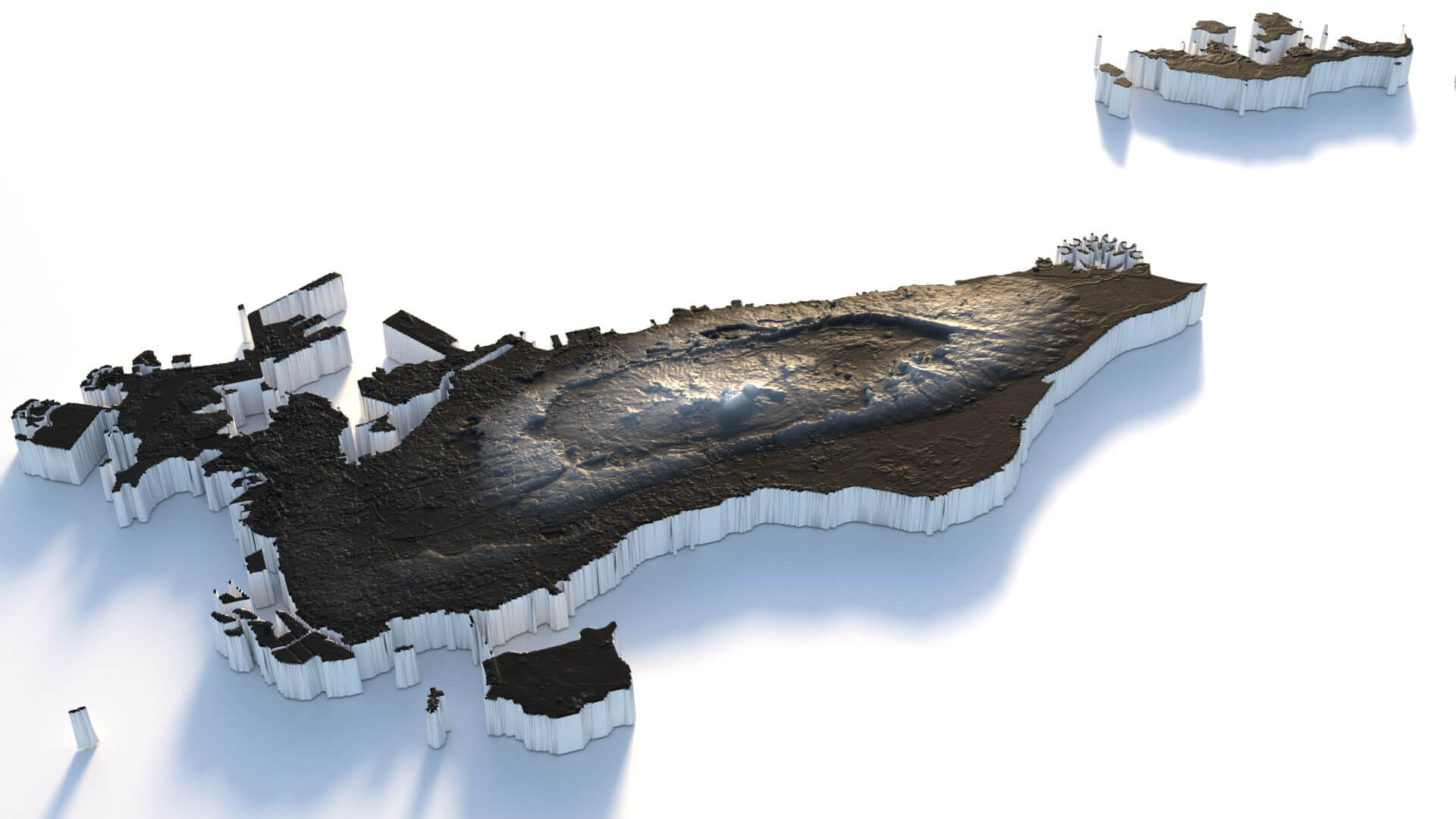 Bahrain Terrain Map - 3D Model by 3dstudio
