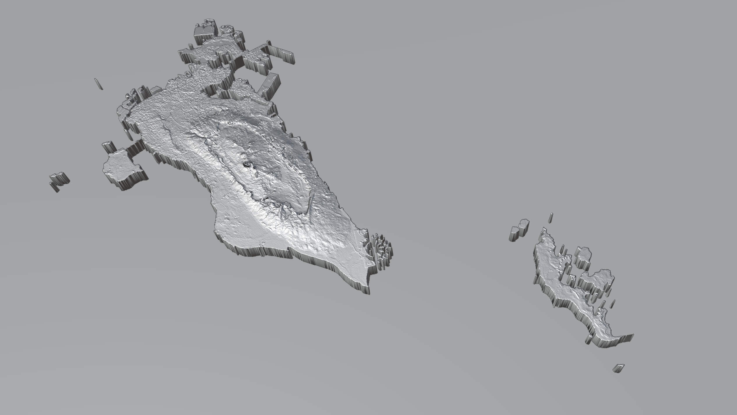 Bahrain Terrain Map - 3D Model by 3dstudio