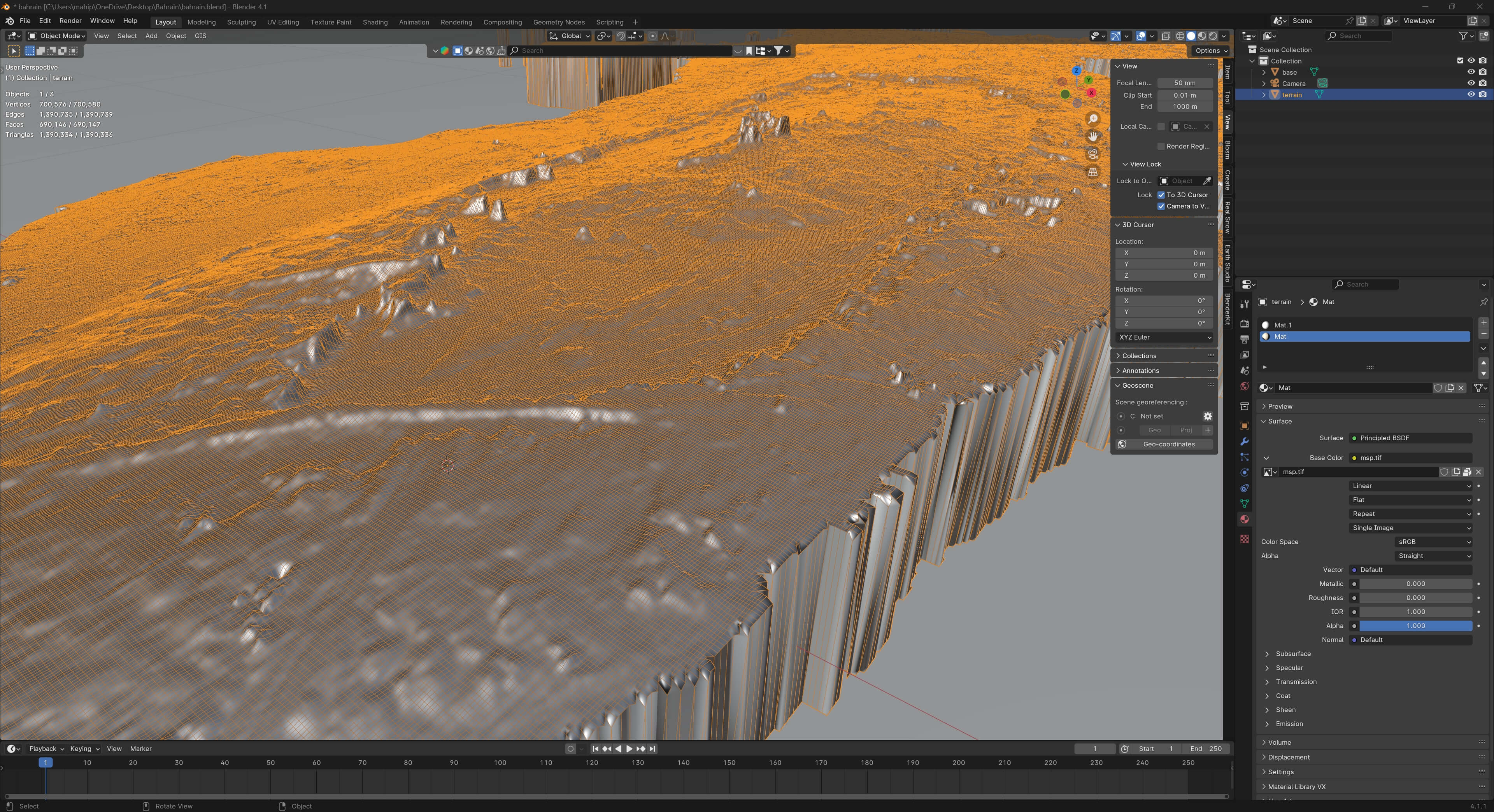 Bahrain Terrain Map - 3D Model by 3dstudio