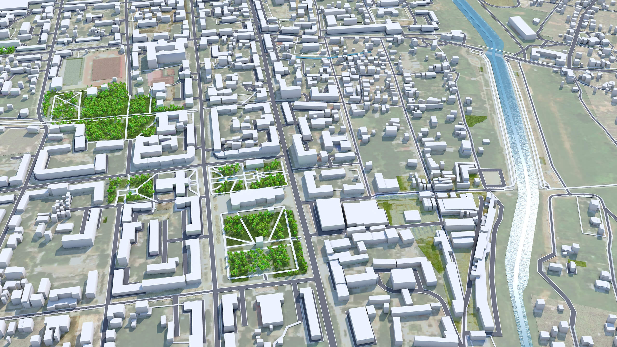 Bakhmut City Ukraine 3D Model 25km by 3dstudio
