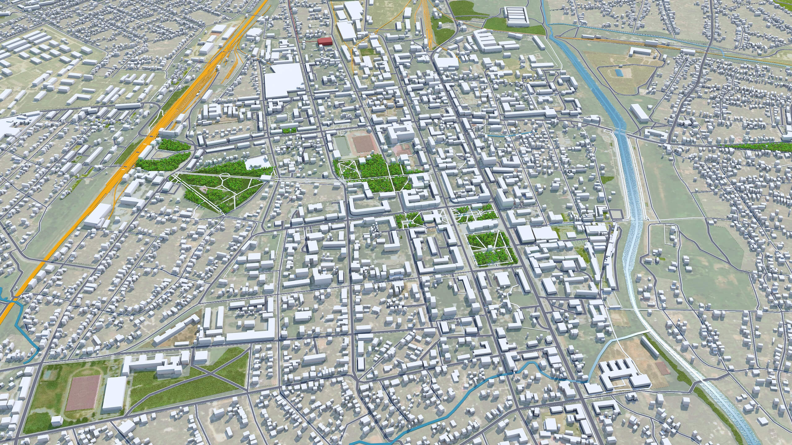 Bakhmut City Ukraine 3D Model 25km by 3dstudio