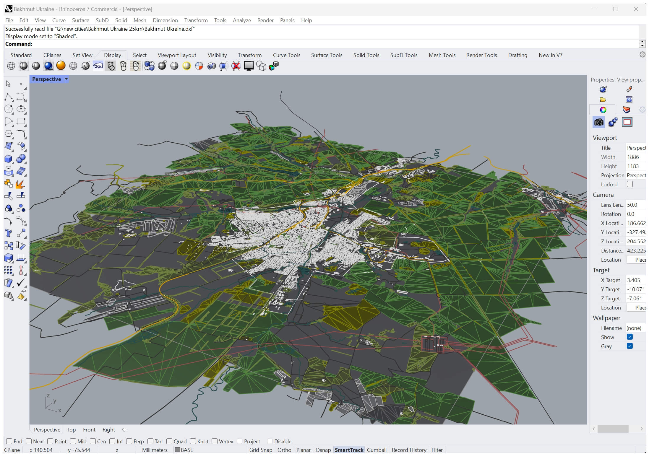 Bakhmut City Ukraine 3D Model 25km by 3dstudio
