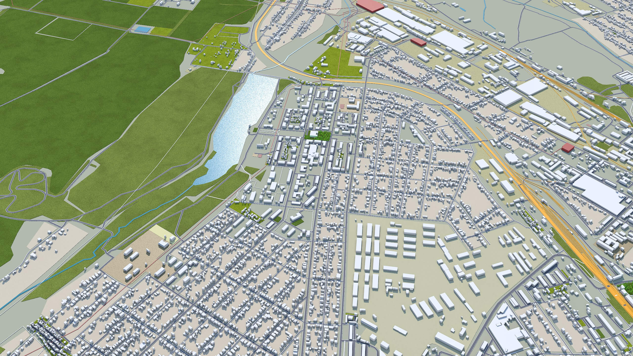 Bakhmut City Ukraine 3D Model 25km by 3dstudio