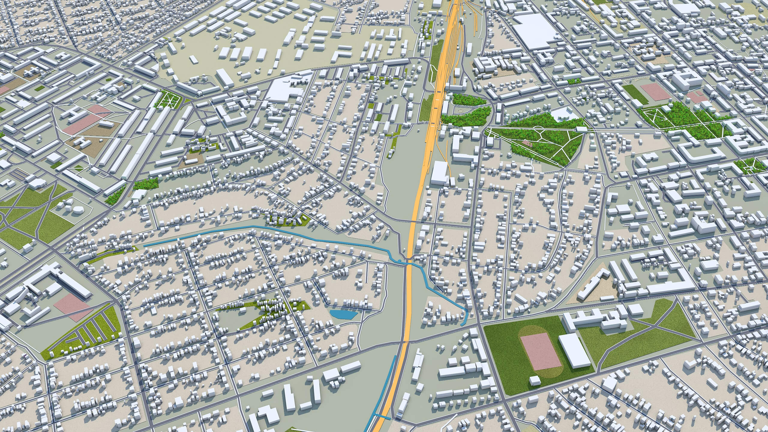 Bakhmut City Ukraine 3D Model 25km by 3dstudio