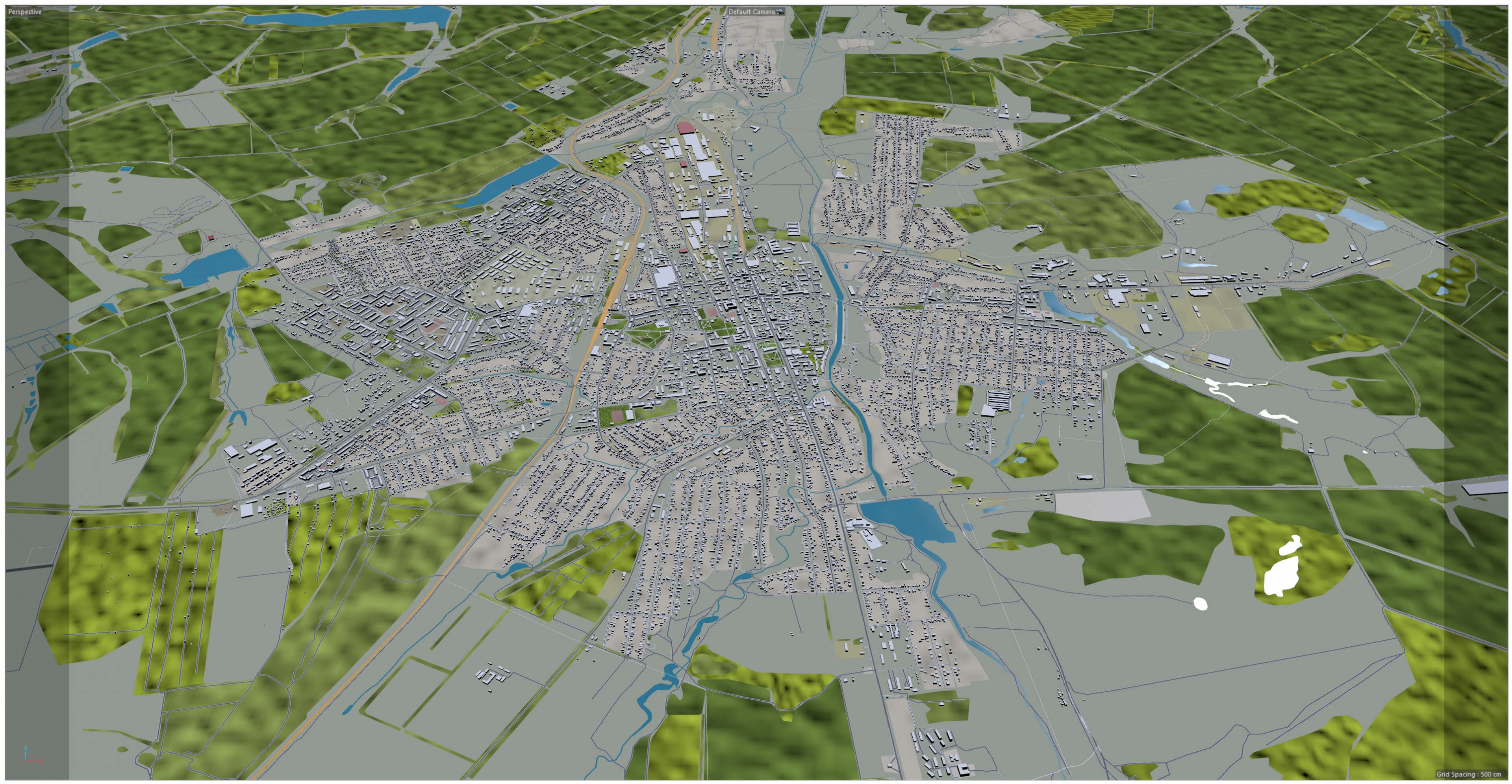 Bakhmut City Ukraine 3D Model 25km by 3dstudio