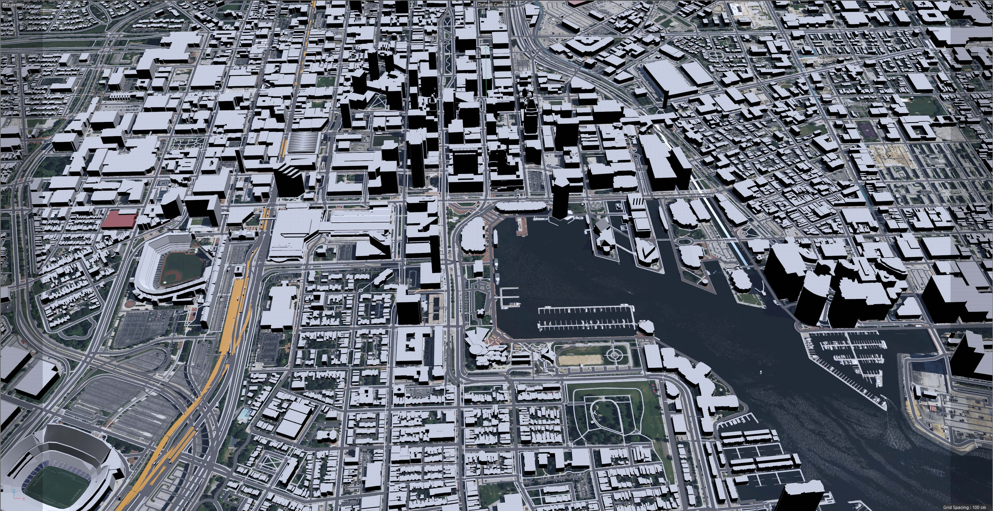 Baltimore Downtown Maryland USA 5km - 3D Model by 3dstudio