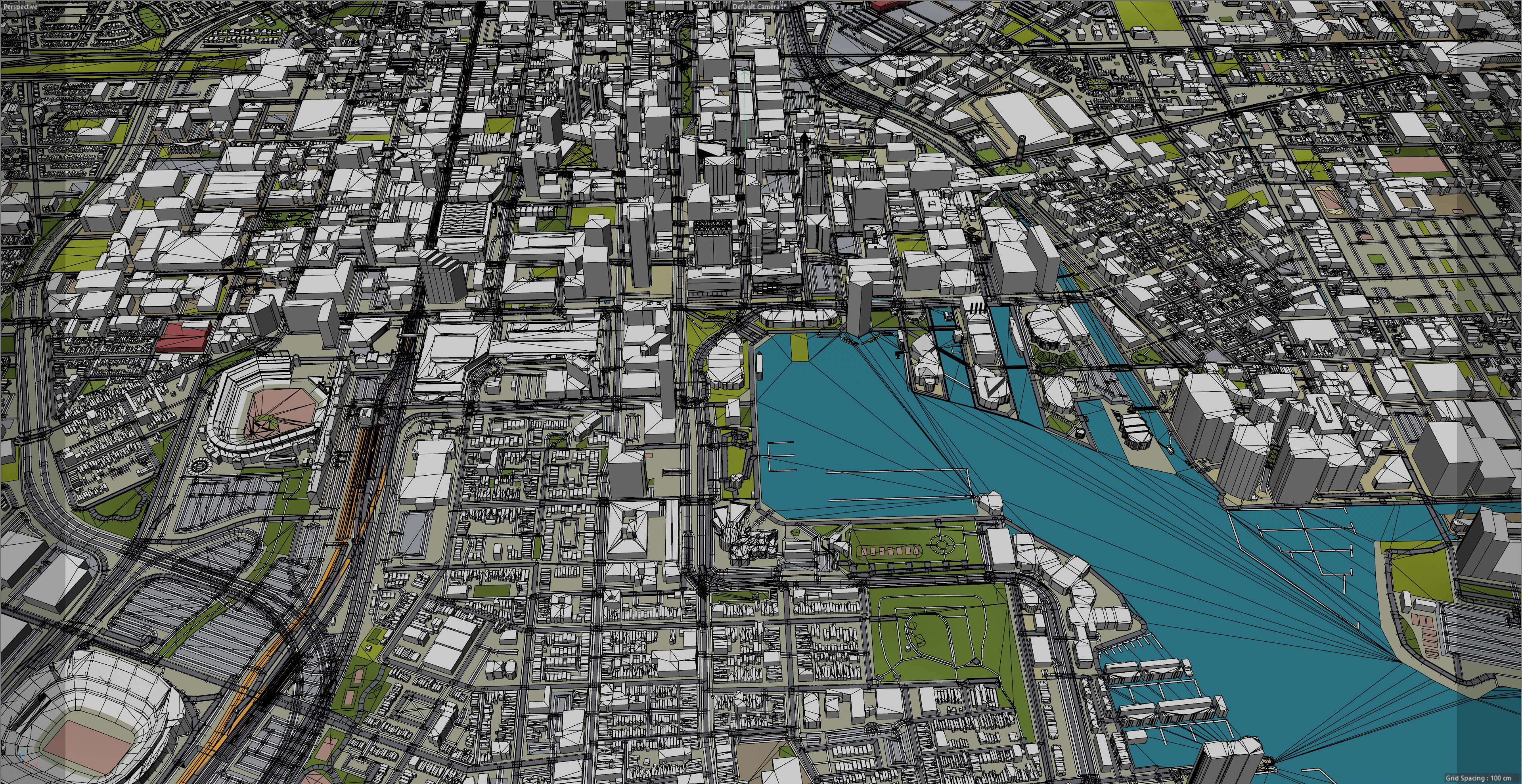Baltimore Downtown Maryland USA 5km - 3D Model by 3dstudio