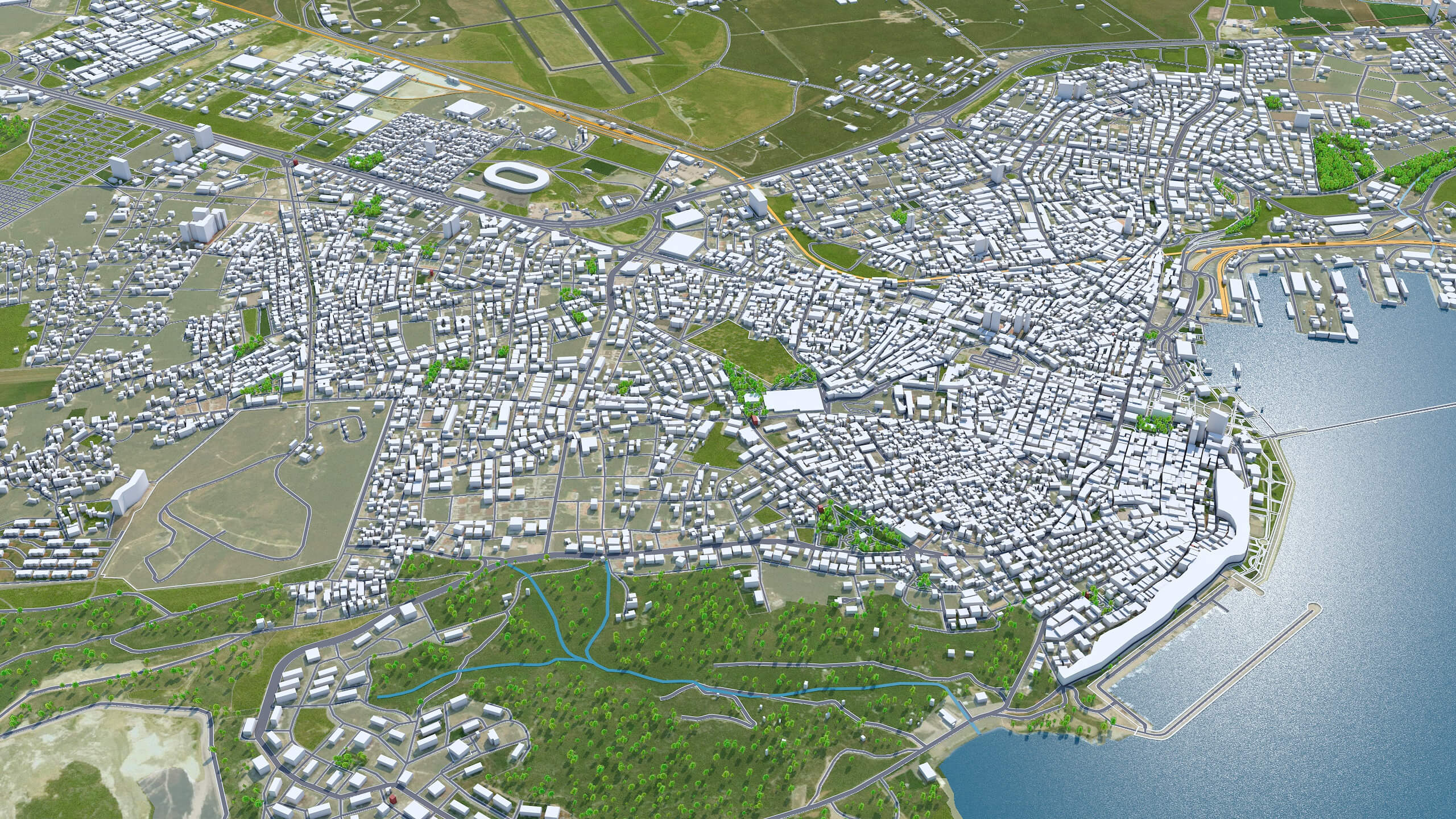 Bandirma City Turkey 20km - 3D Model by 3dstudio