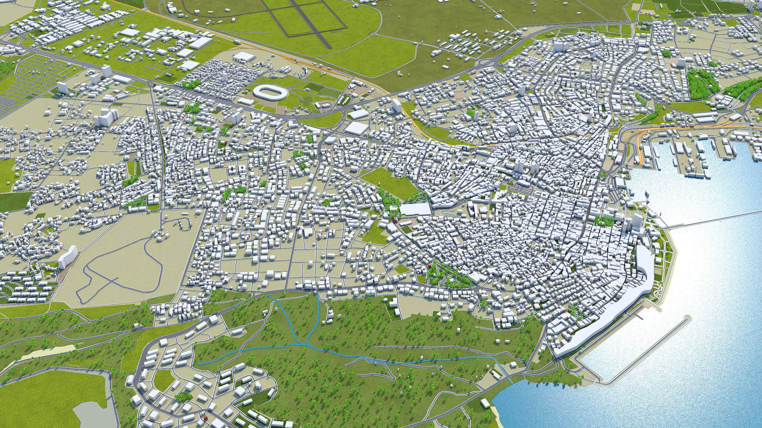 Bandirma City Turkey 20km - 3D Model by 3dstudio