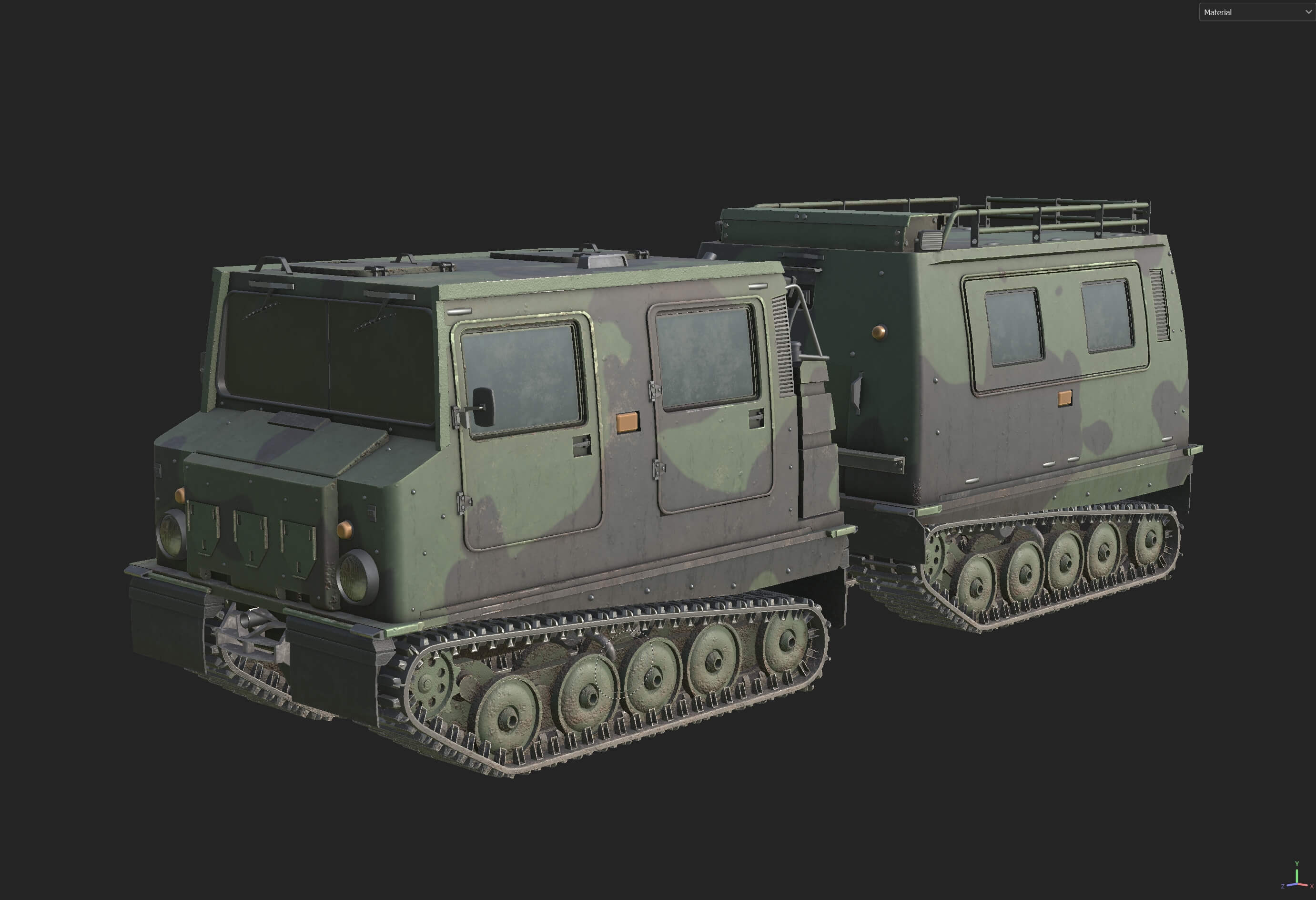 Bandvagn 206 Tracked Terrain Carrier 3D Model by 3dstudio