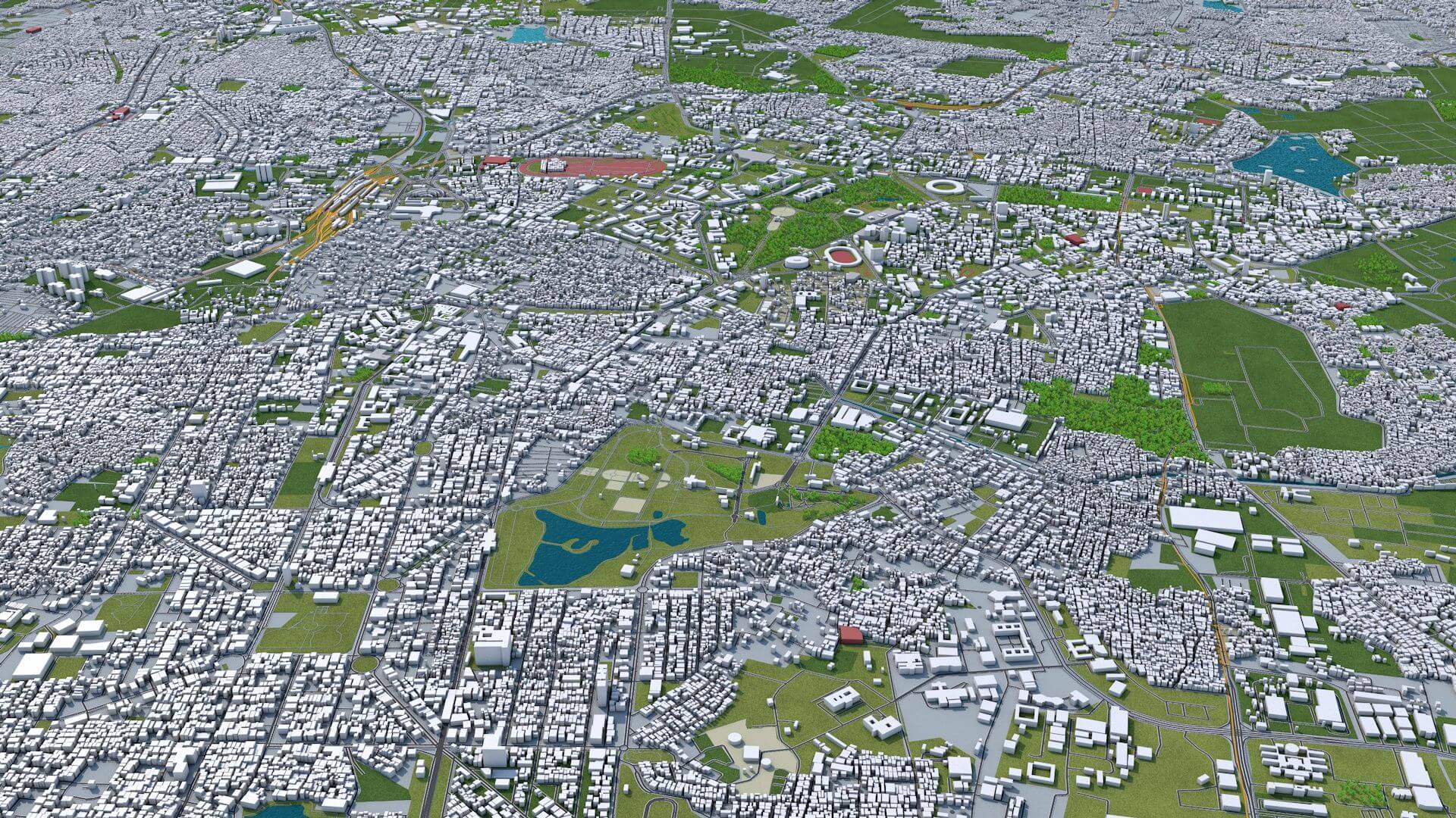 Bangalore Bengaluru 40km - 3D Model by 3dstudio