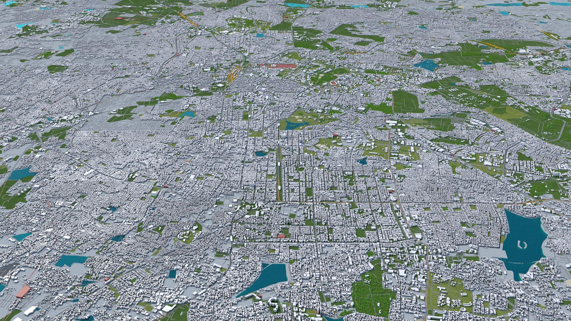 Bangalore Bengaluru 40km - 3D Model by 3dstudio