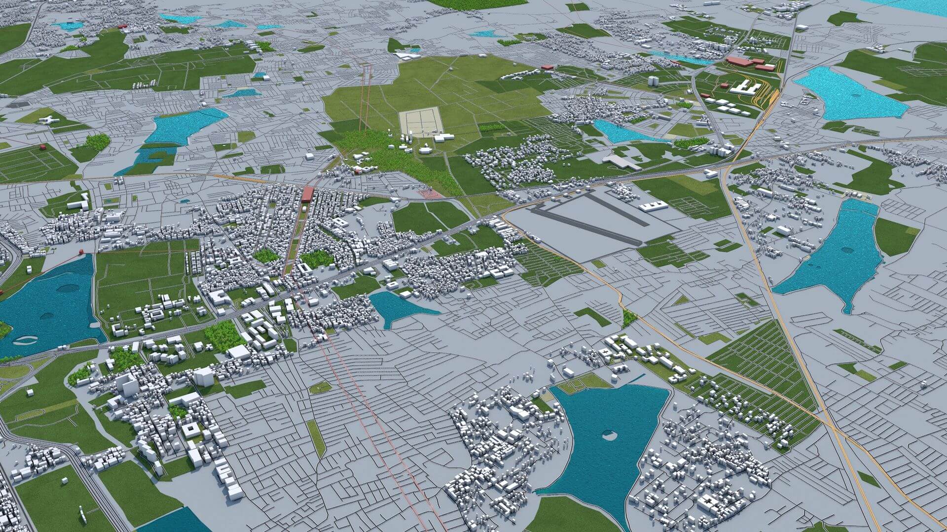 Bangalore Bengaluru 40km - 3D Model by 3dstudio