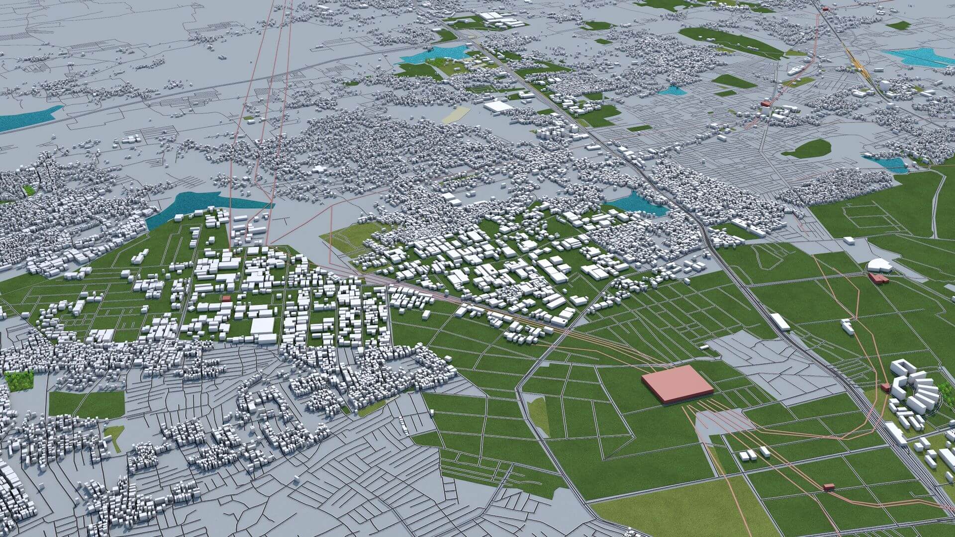 Bangalore Bengaluru 40km - 3D Model by 3dstudio