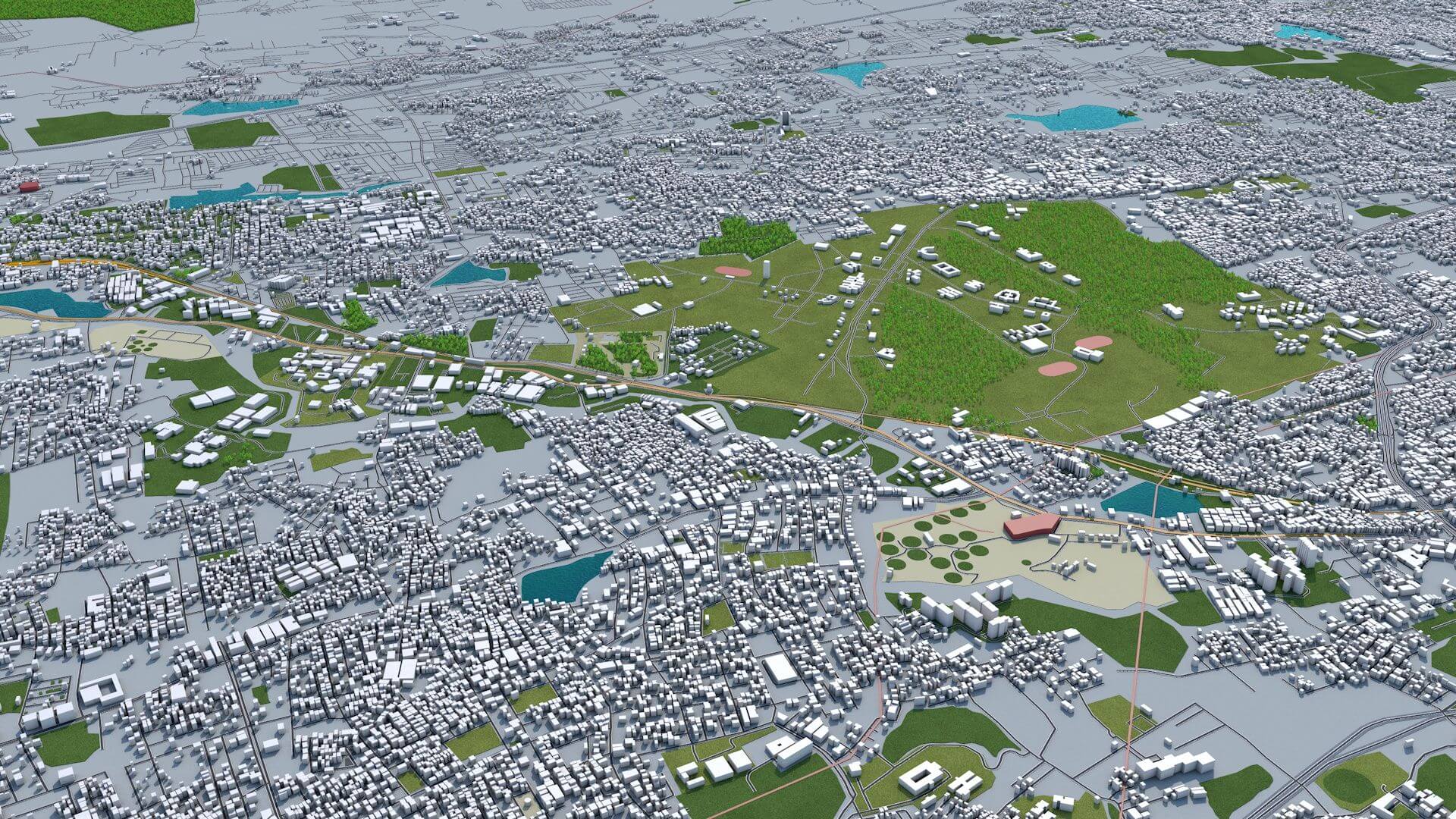 Bangalore Bengaluru 40km - 3D Model by 3dstudio