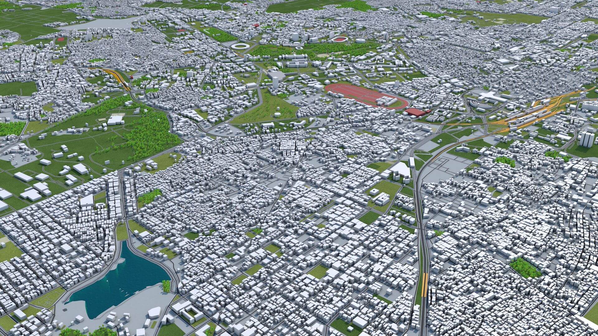 Bangalore Bengaluru 40km - 3D Model by 3dstudio