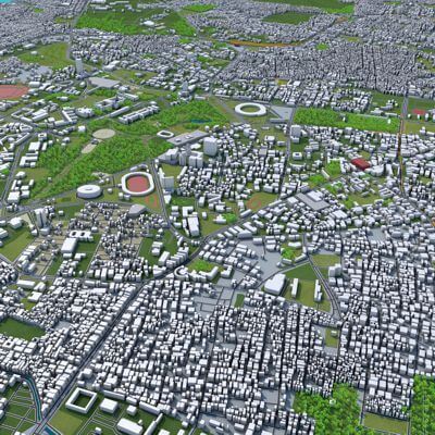 Bangalore Bengaluru 40km - 3D Model by 3dstudio