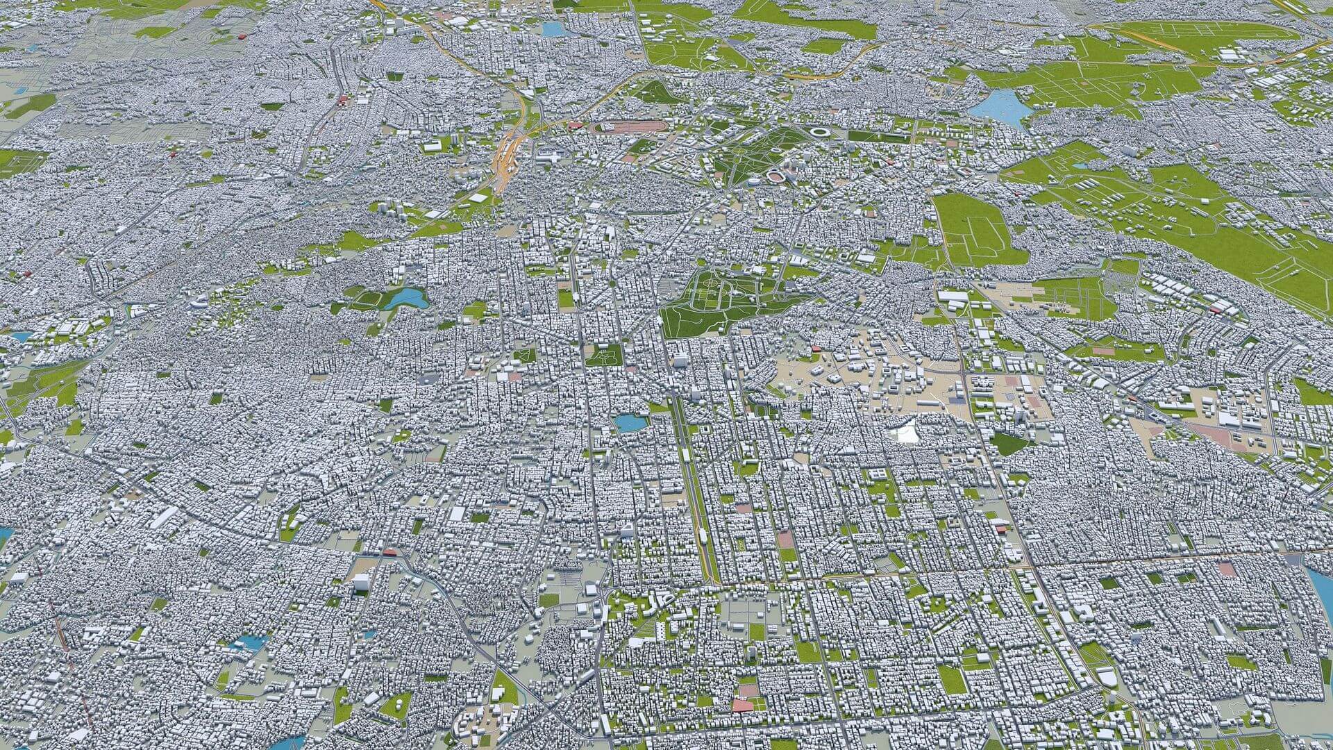 Bangalore, Bengaluru 40km - 3D Model by 3dstudio