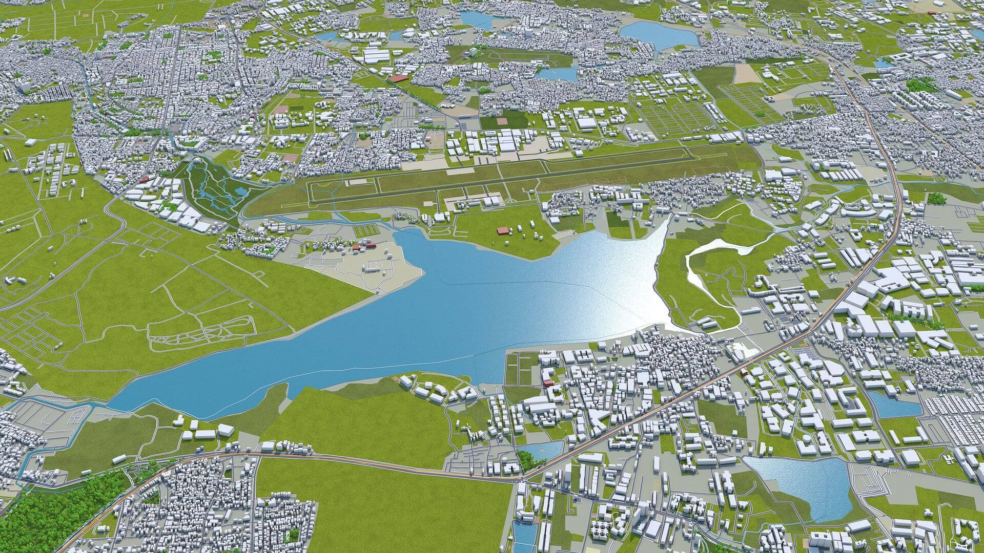 Bangalore, Bengaluru 40km - 3D Model by 3dstudio