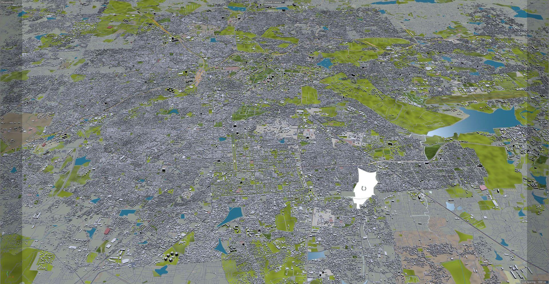Bangalore, Bengaluru 40km - 3D Model by 3dstudio