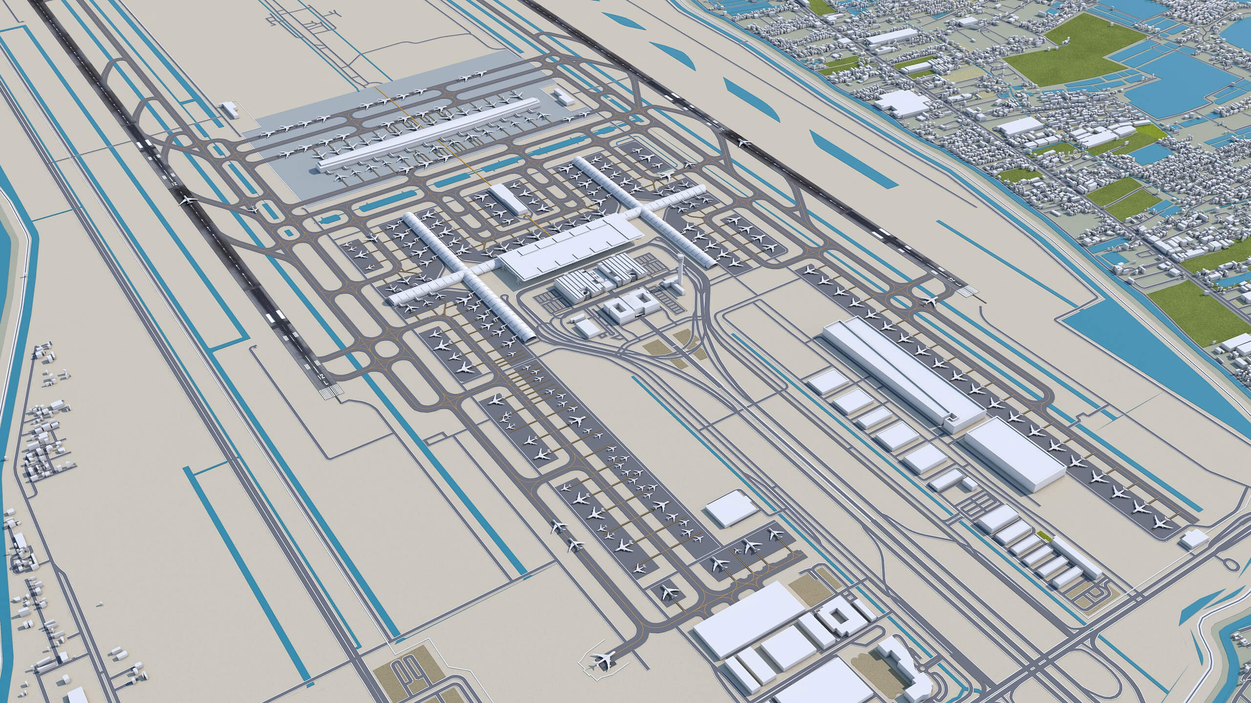 Bangkok Suvarnabhumi Airport - 3D Model by 3dstudio