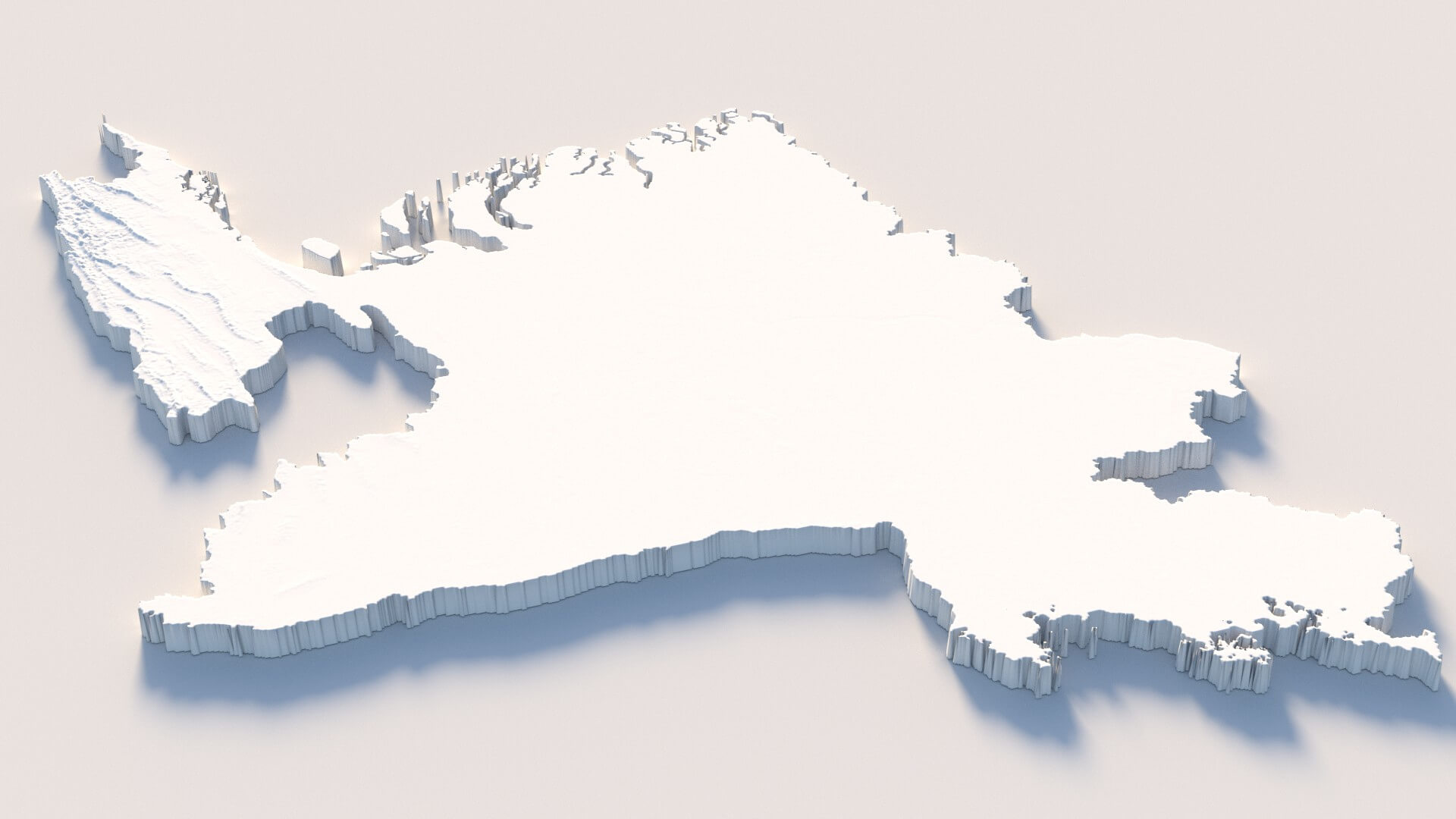 Bangladesh Terrain Map - 3D Model by 3dstudio