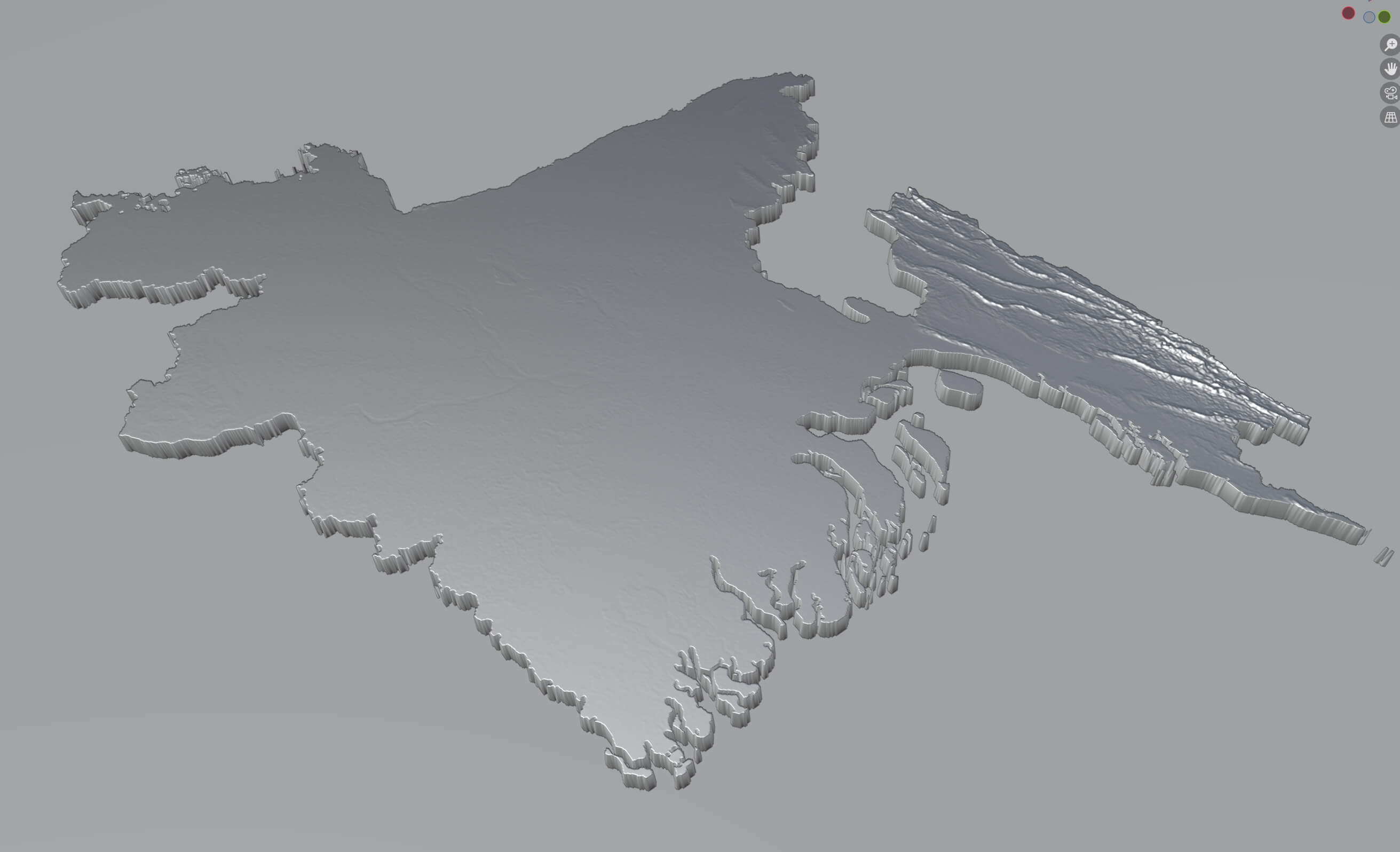 Bangladesh Terrain Map - 3D Model by 3dstudio