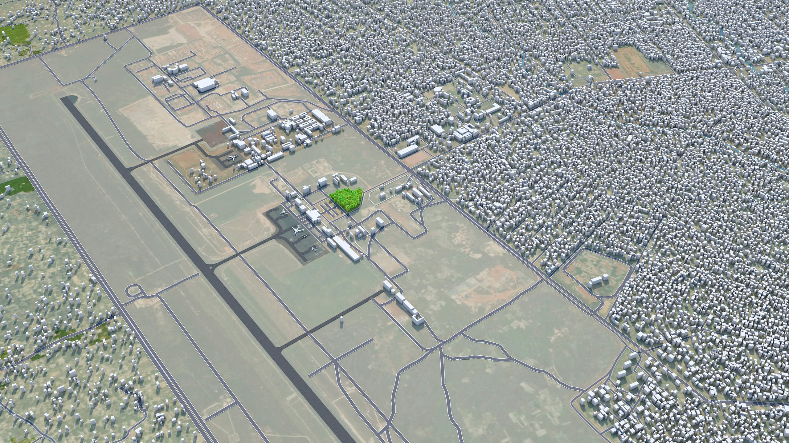 Bangui Central African Republic City 3D Model 25km by 3dstudio