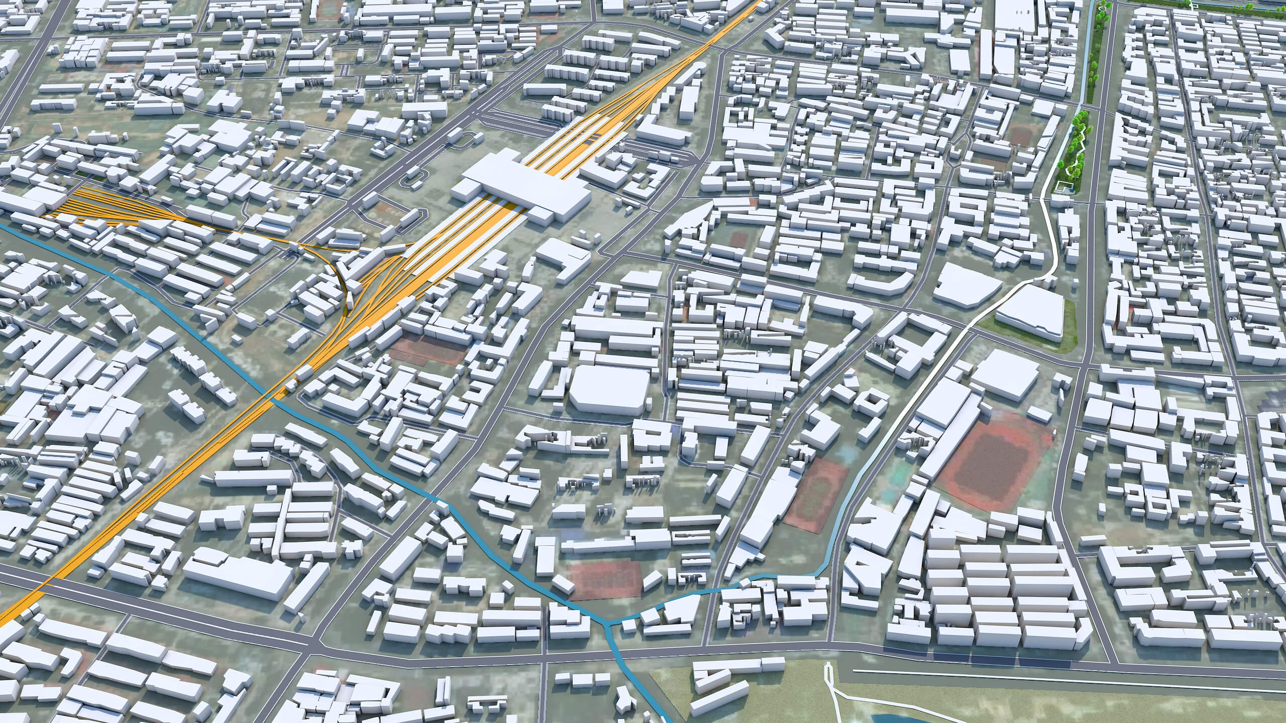 Baoding Hebei City China 3D Model 40km by 3dstudio