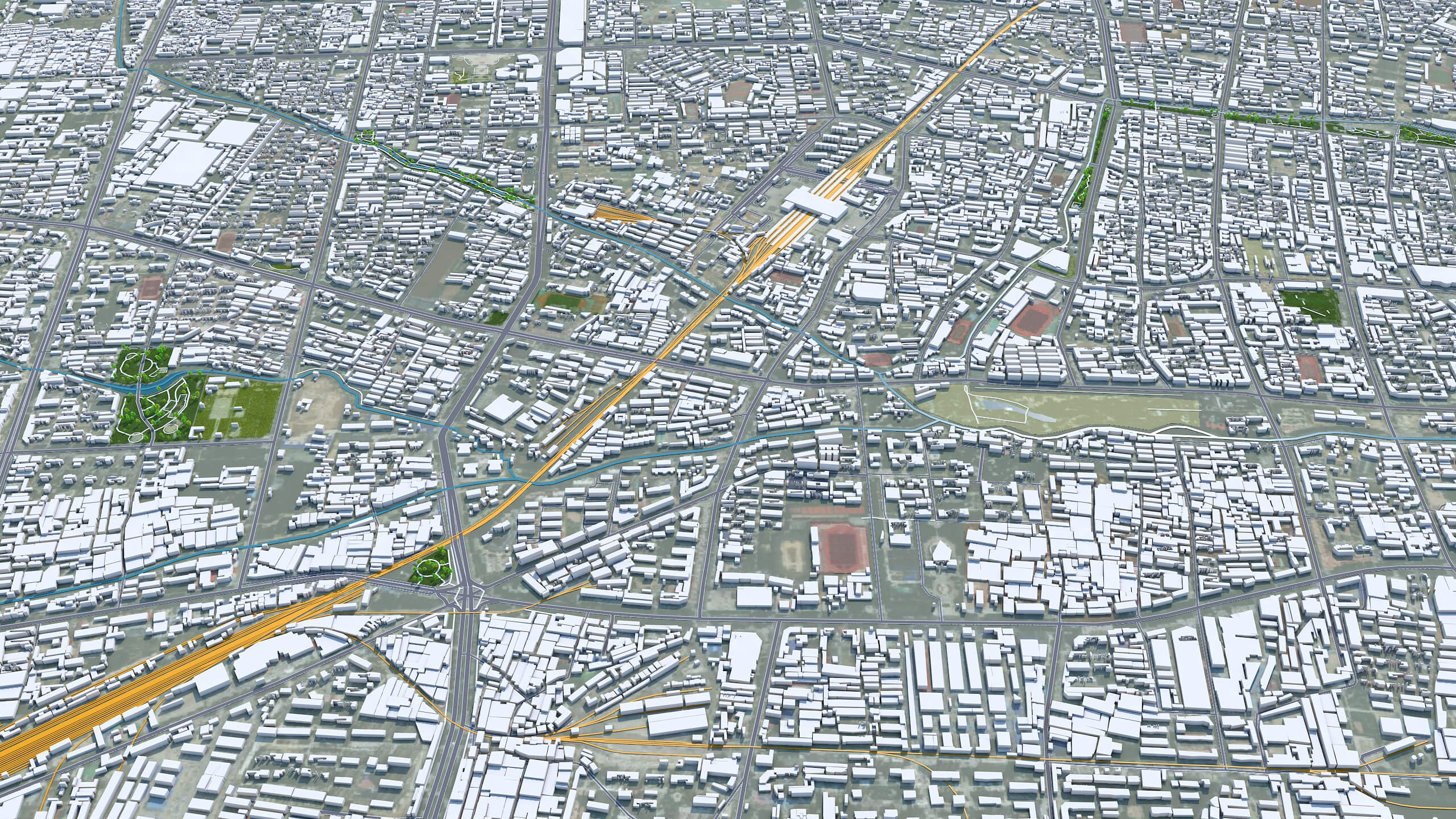 Baoding Hebei City China 3D Model 40km by 3dstudio