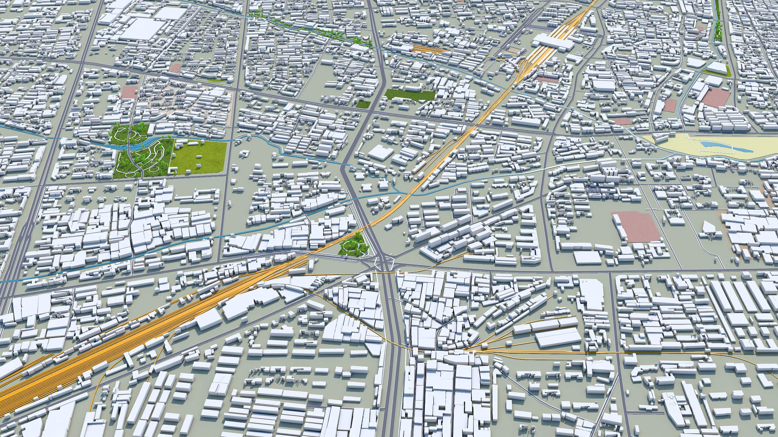 Baoding Hebei City China 3D Model 40km by 3dstudio
