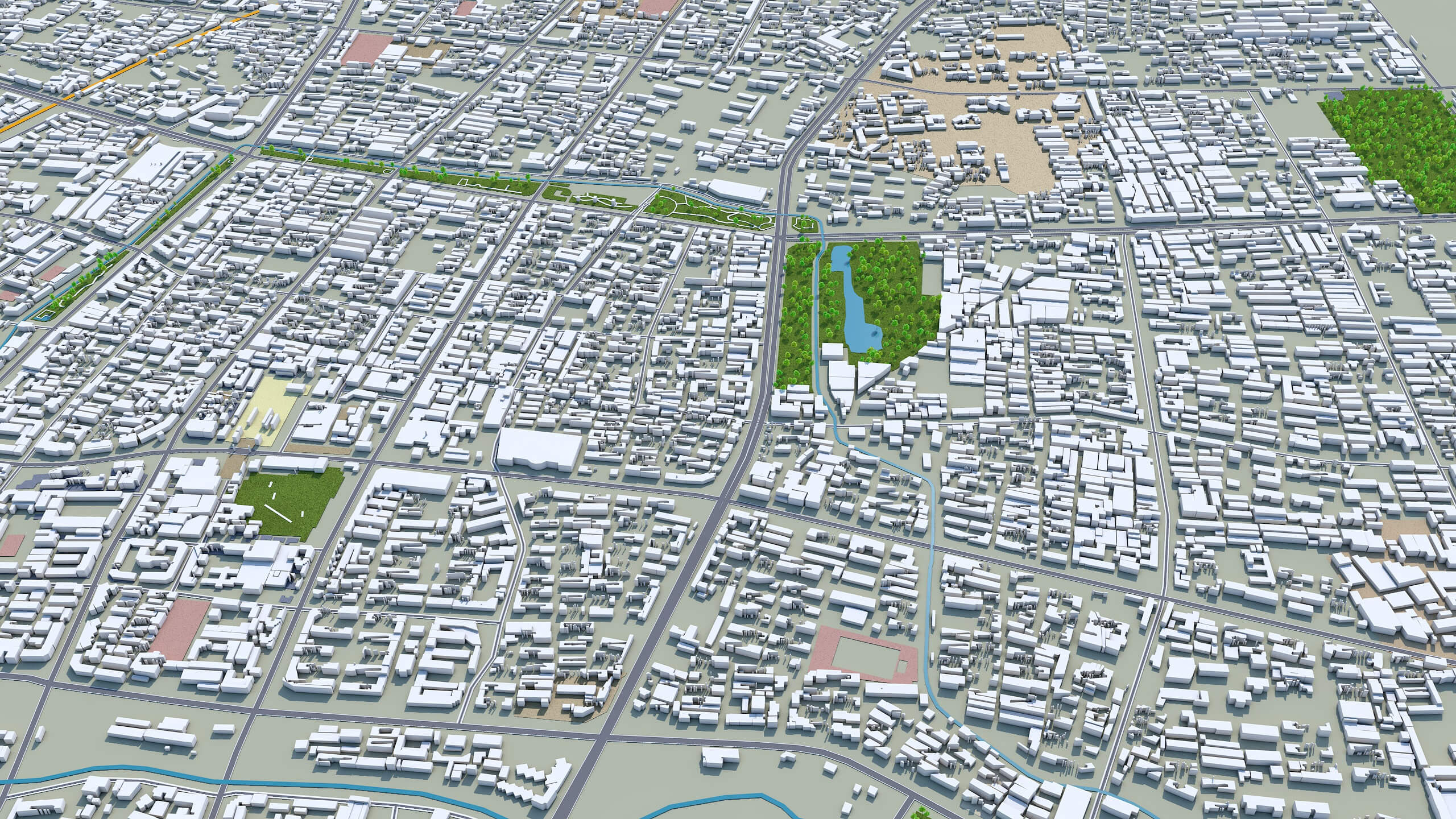 Baoding Hebei City China 3D Model 40km by 3dstudio