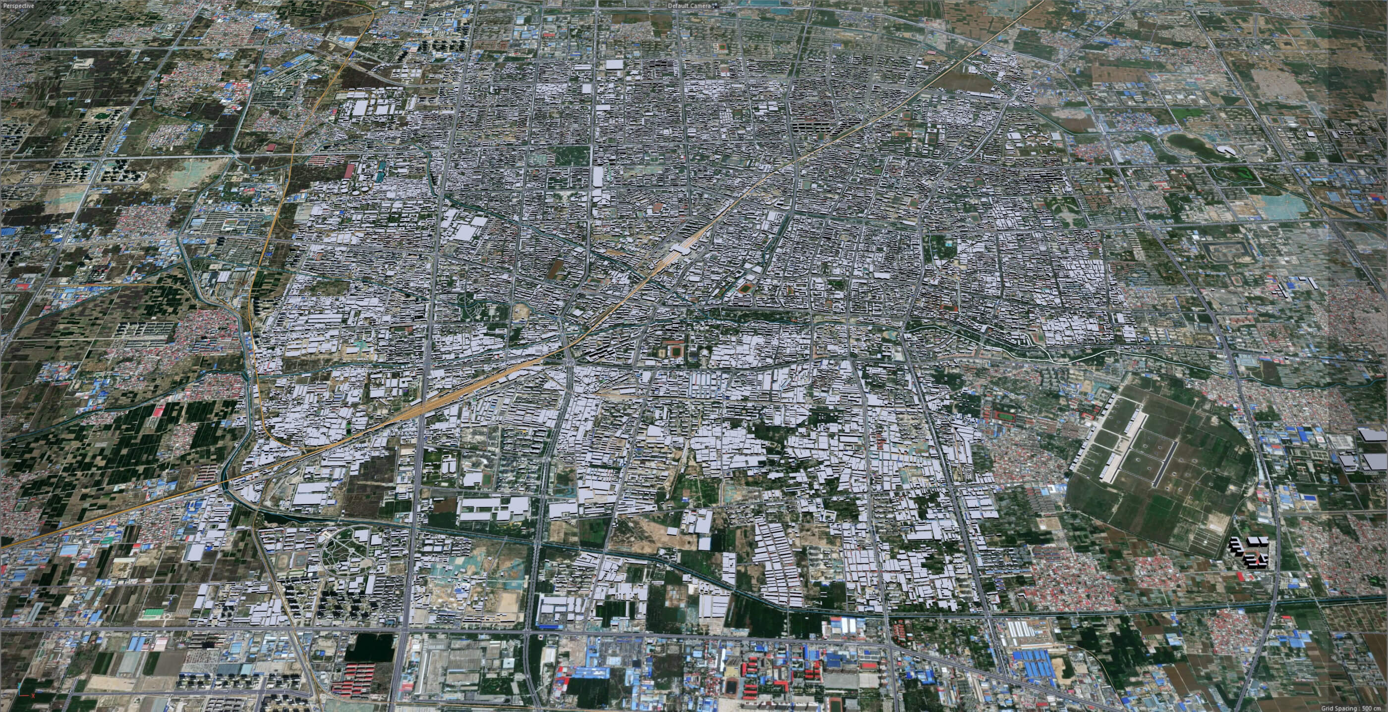 Baoding Hebei City China 3D Model 40km by 3dstudio