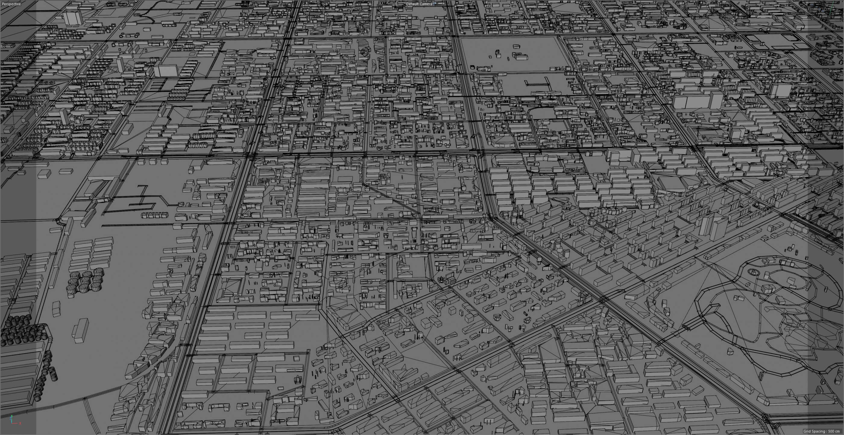 Baotou Inner Mongolia City China 3D Model 80km by 3dstudio