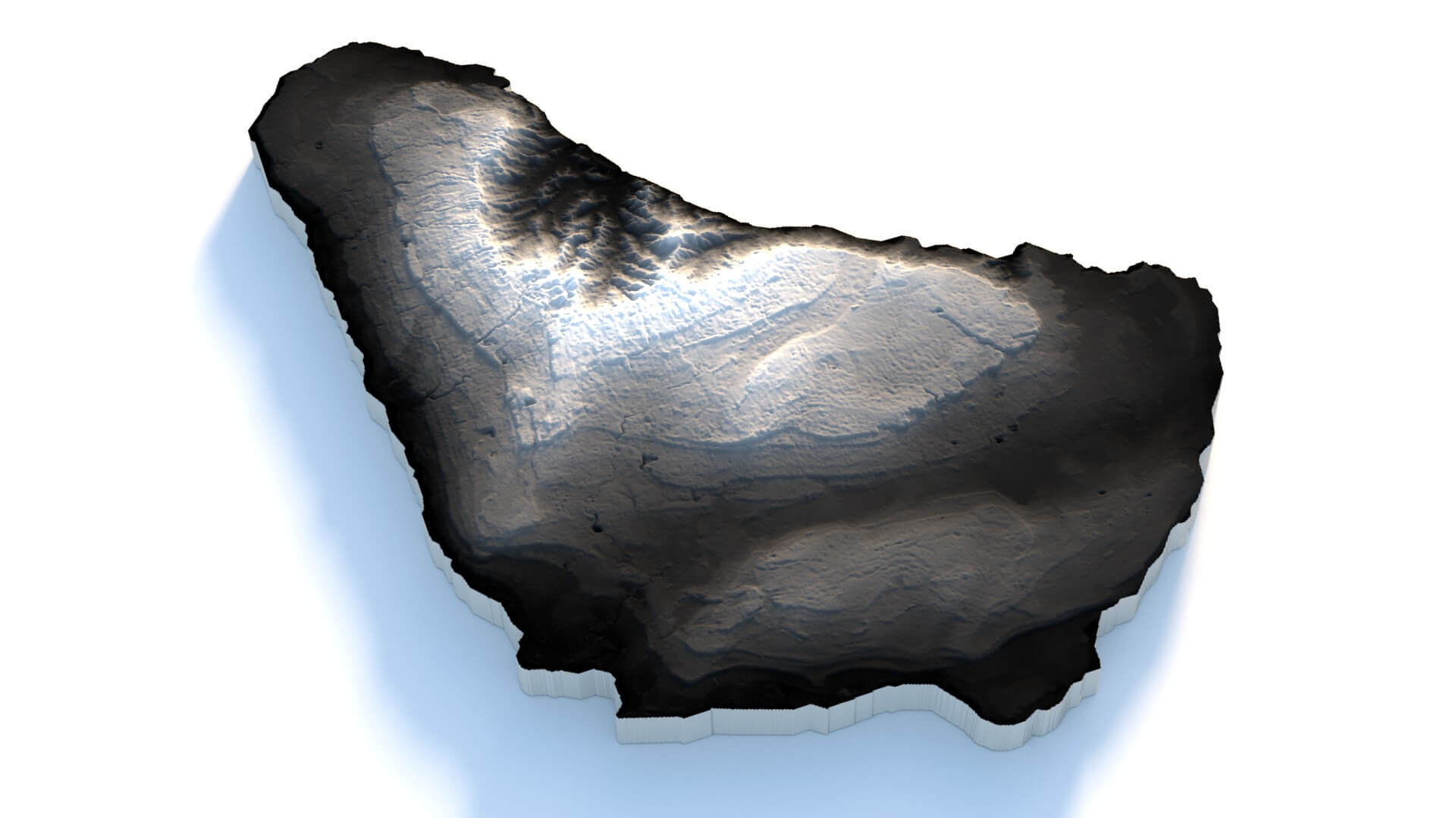 Barbados Terrain Map - 3D Model by 3dstudio