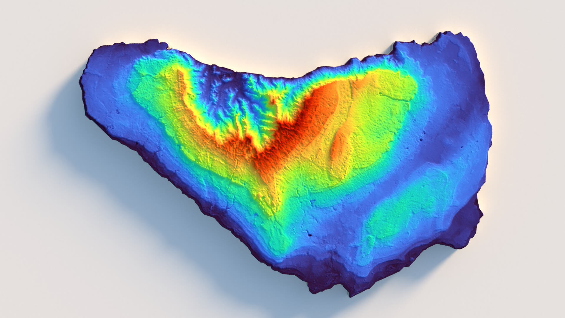 Barbados Terrain Map - 3D Model by 3dstudio