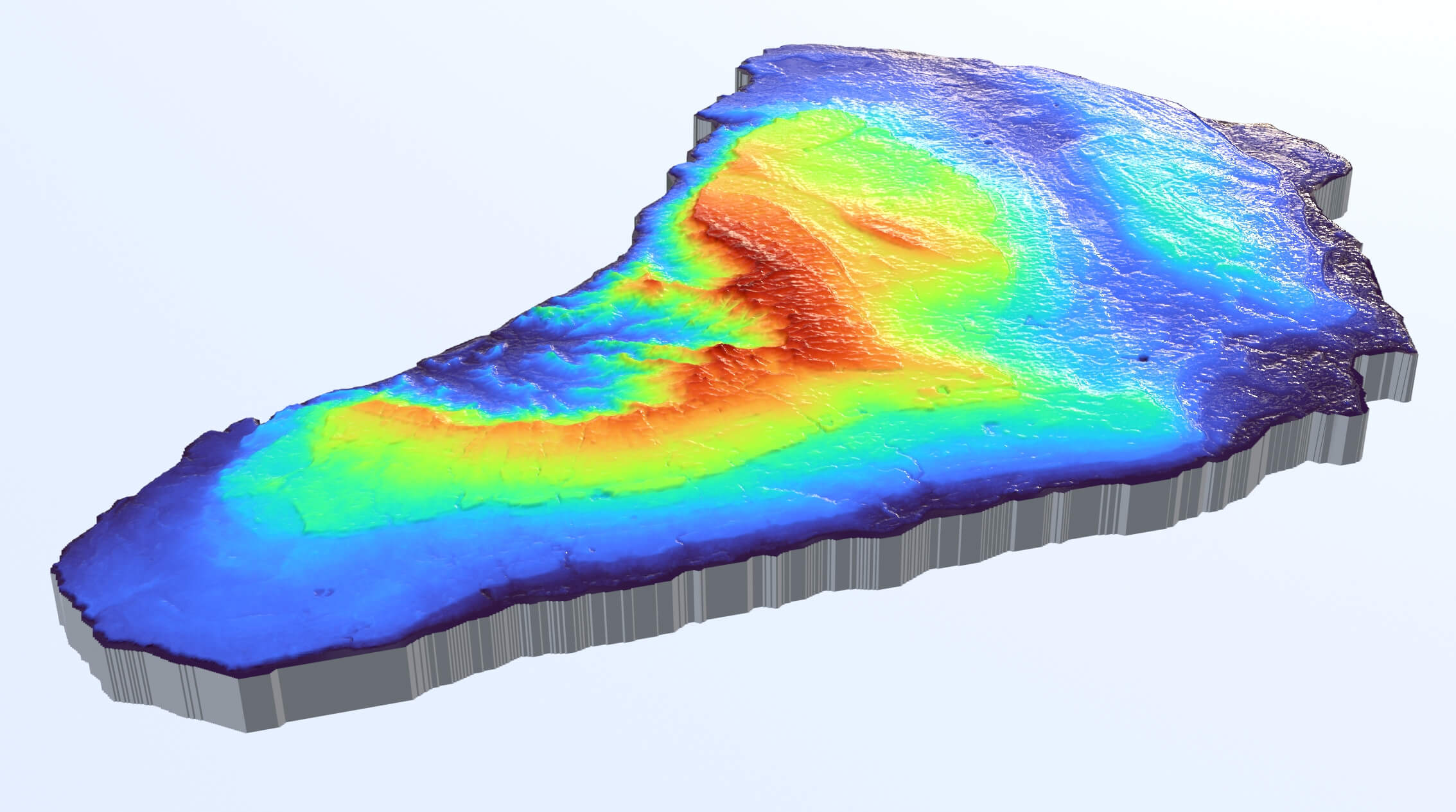 Barbados Terrain Map - 3D Model by 3dstudio